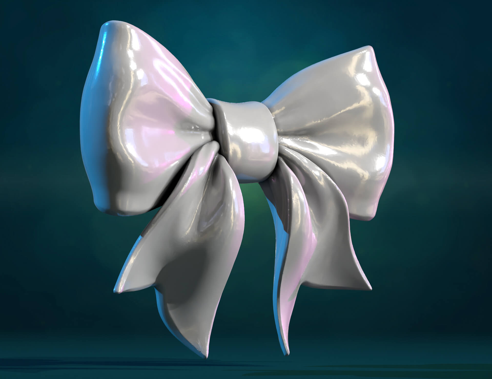 Ribbon Bow ii - 3D Model by Skazok