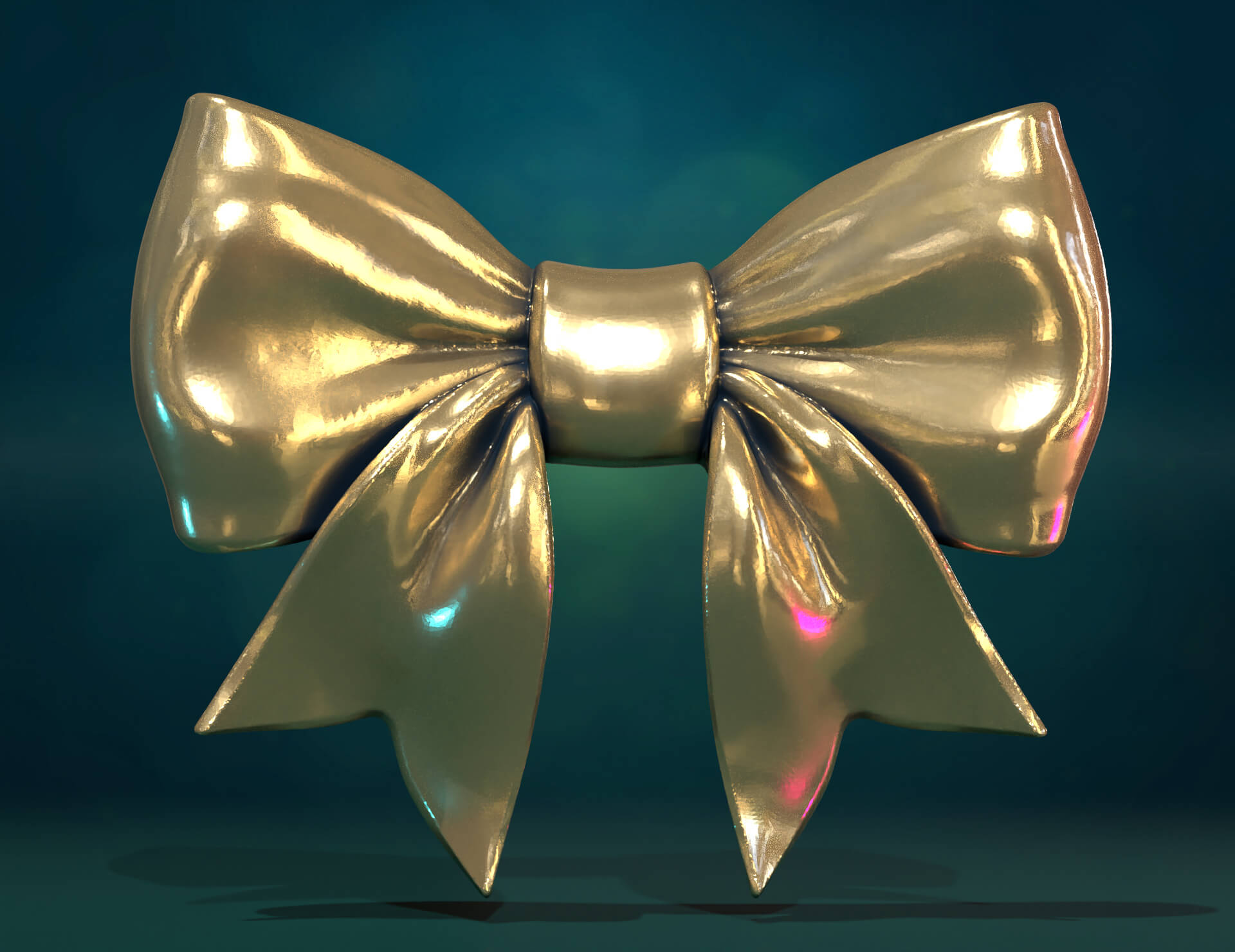 Ribbon Bow ii - 3D Print Model by Skazok