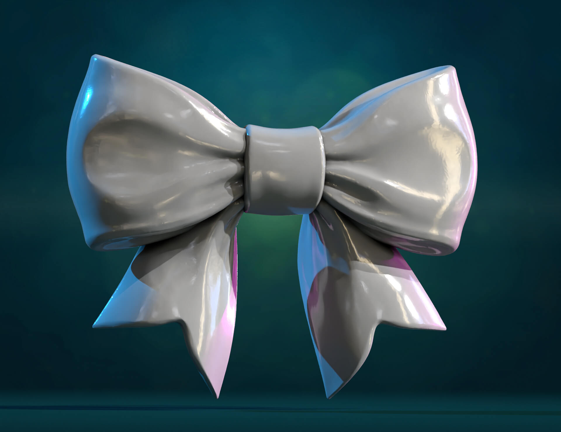 Ribbon Bow ii - 3D Print Model by Skazok