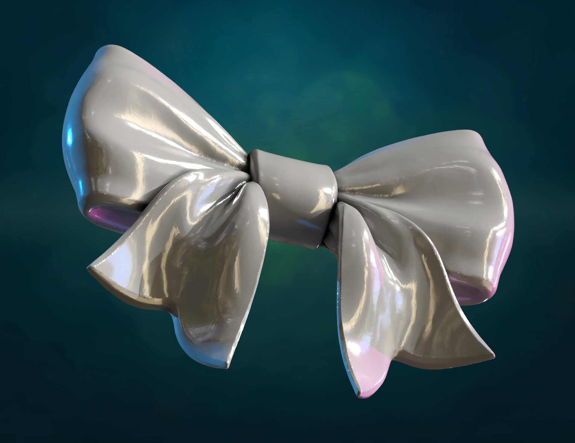 Ribbon Bow ii - 3D Model by Skazok