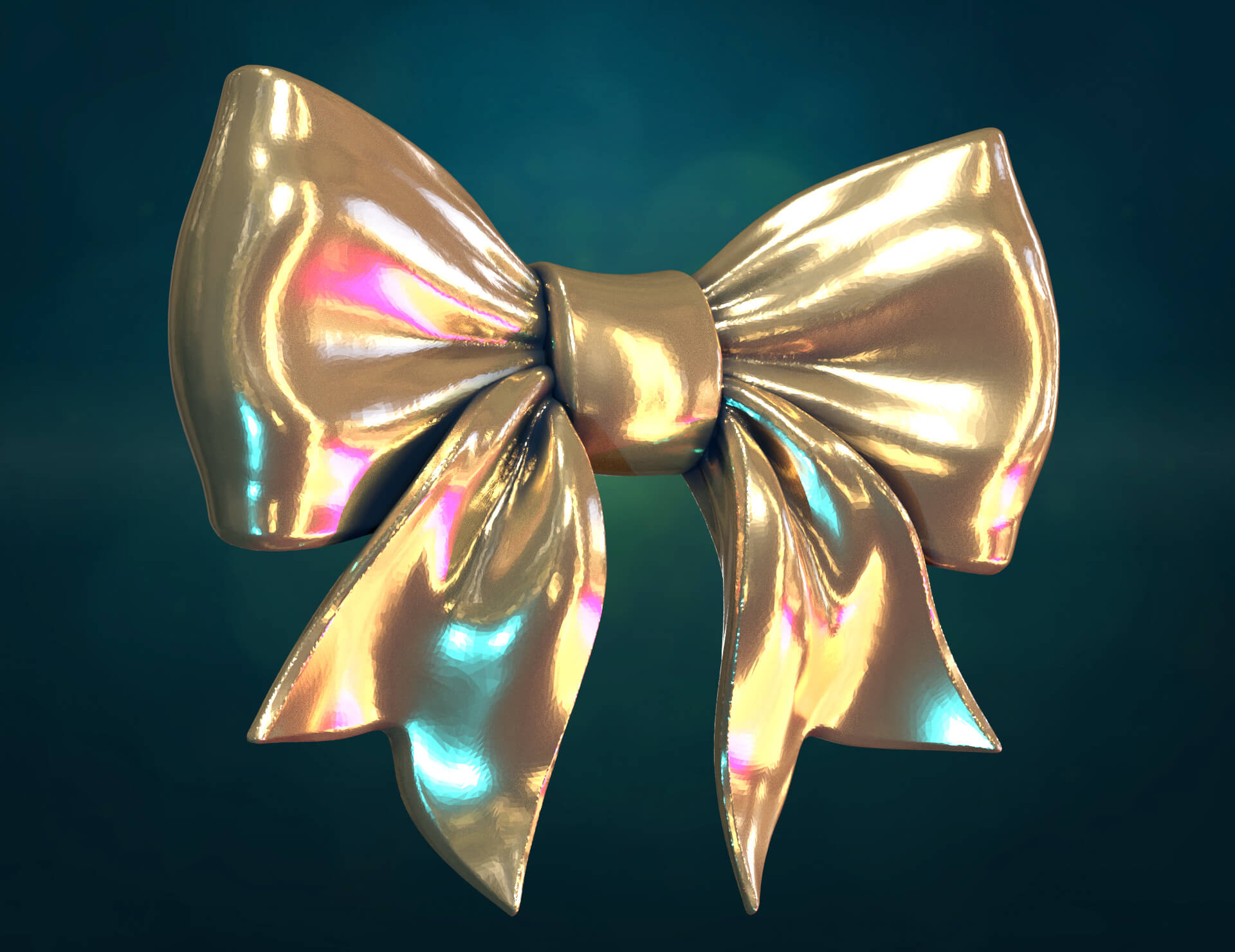 Ribbon Bow ii - 3D Model by Skazok
