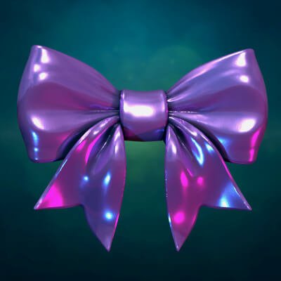 Ribbon Bow ii - 3D Model by Skazok