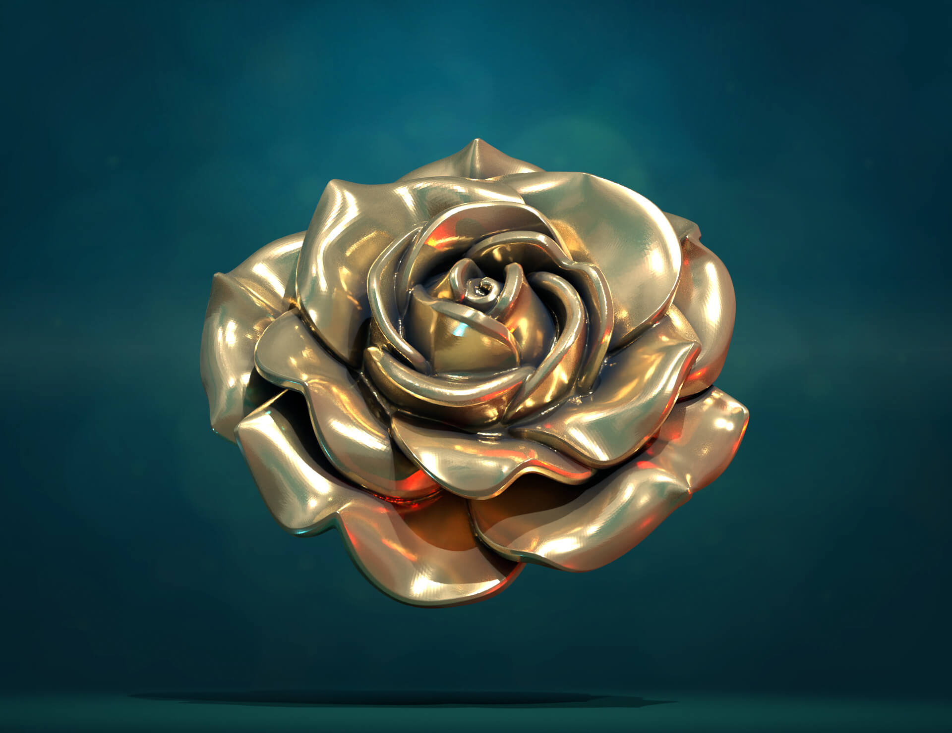 Rose Bass-Relief 3D Model by Skazok