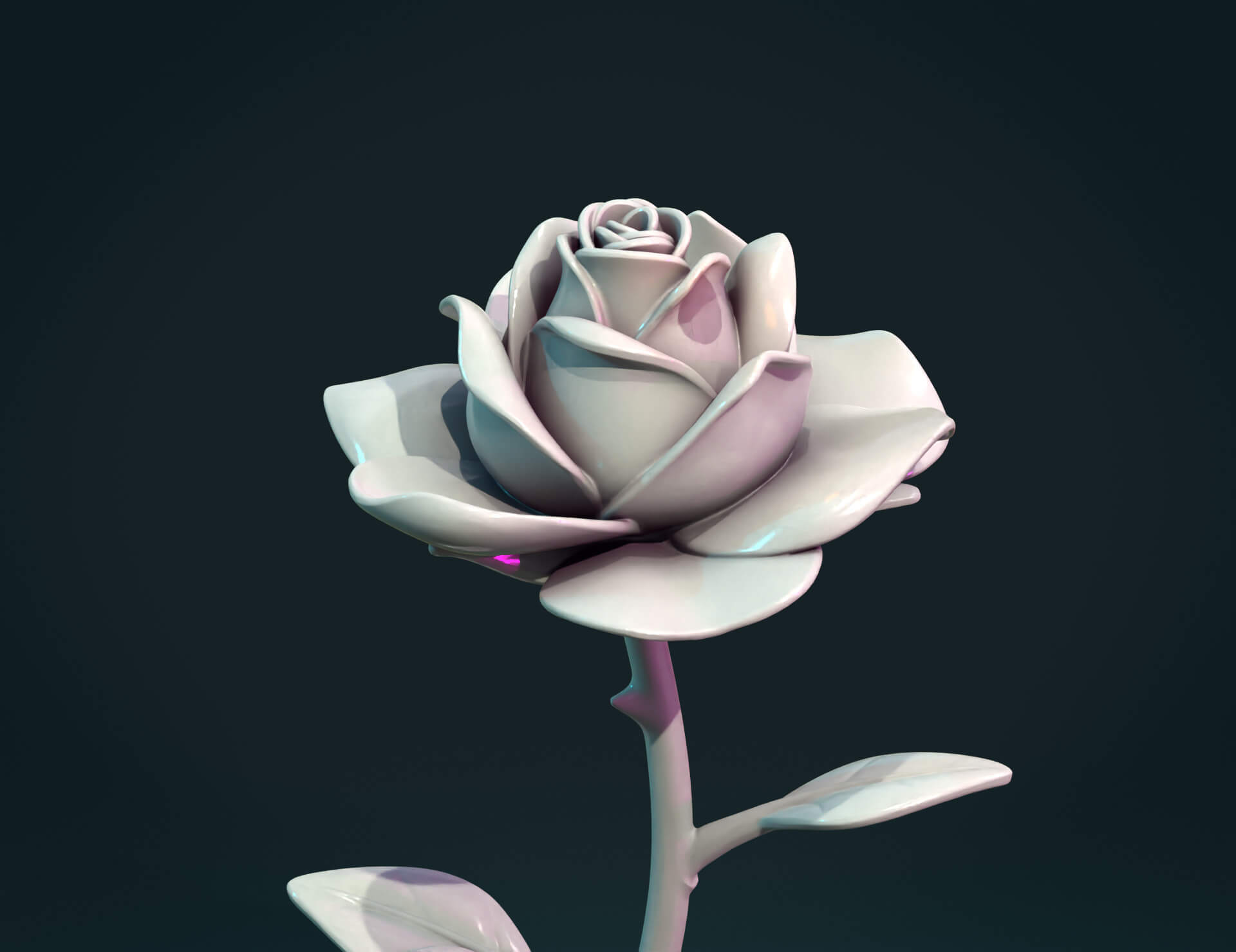 Rose Flower 3D Model By Skazok