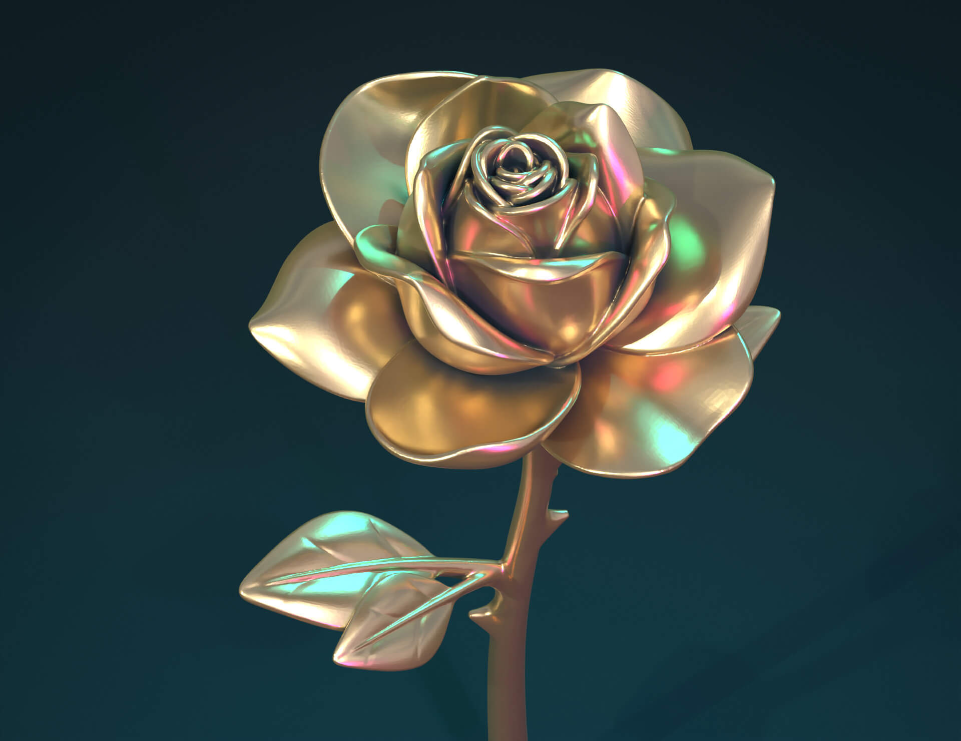 Rose Flower - 3D Model by Skazok