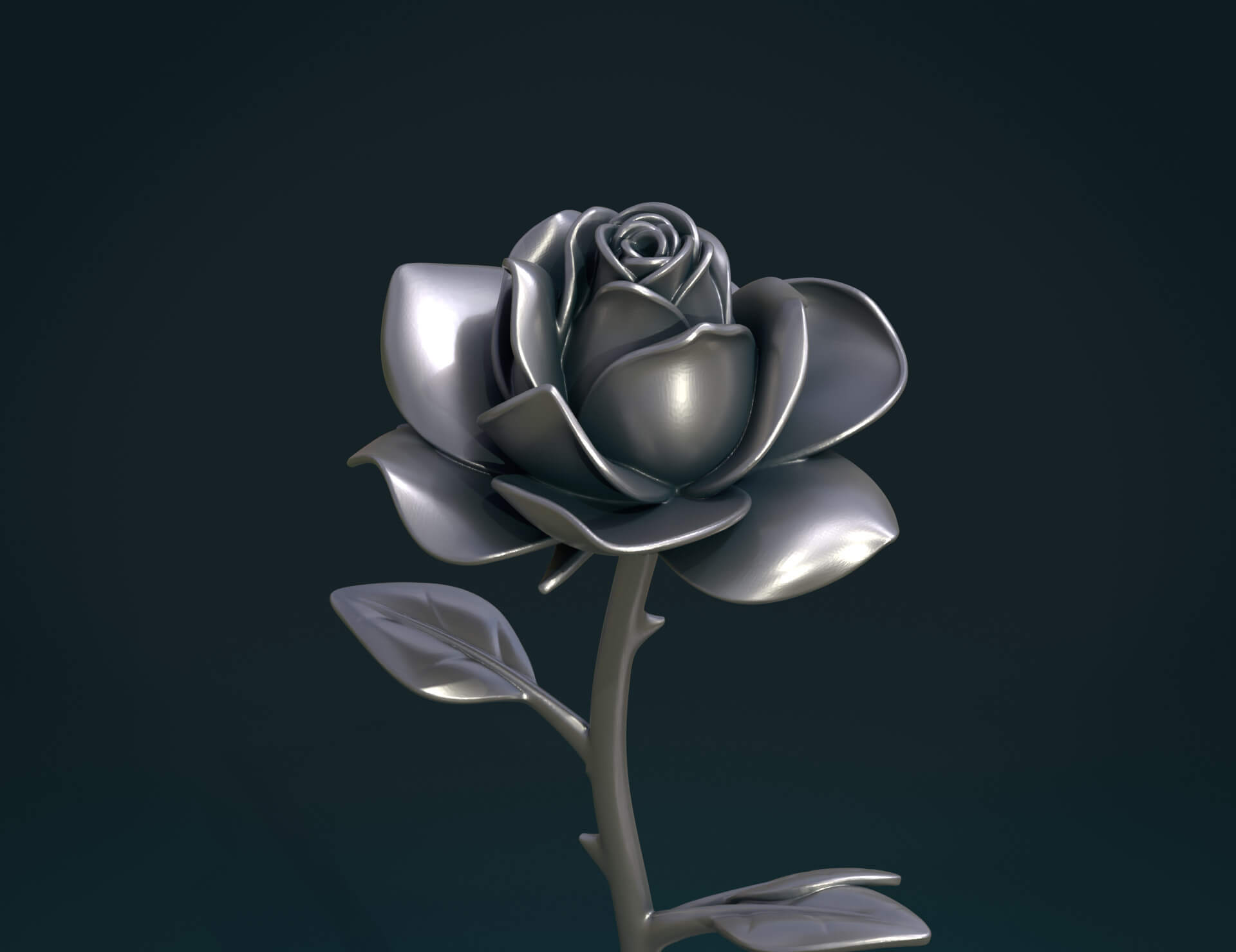 Rose Flower - 3D Model by Skazok