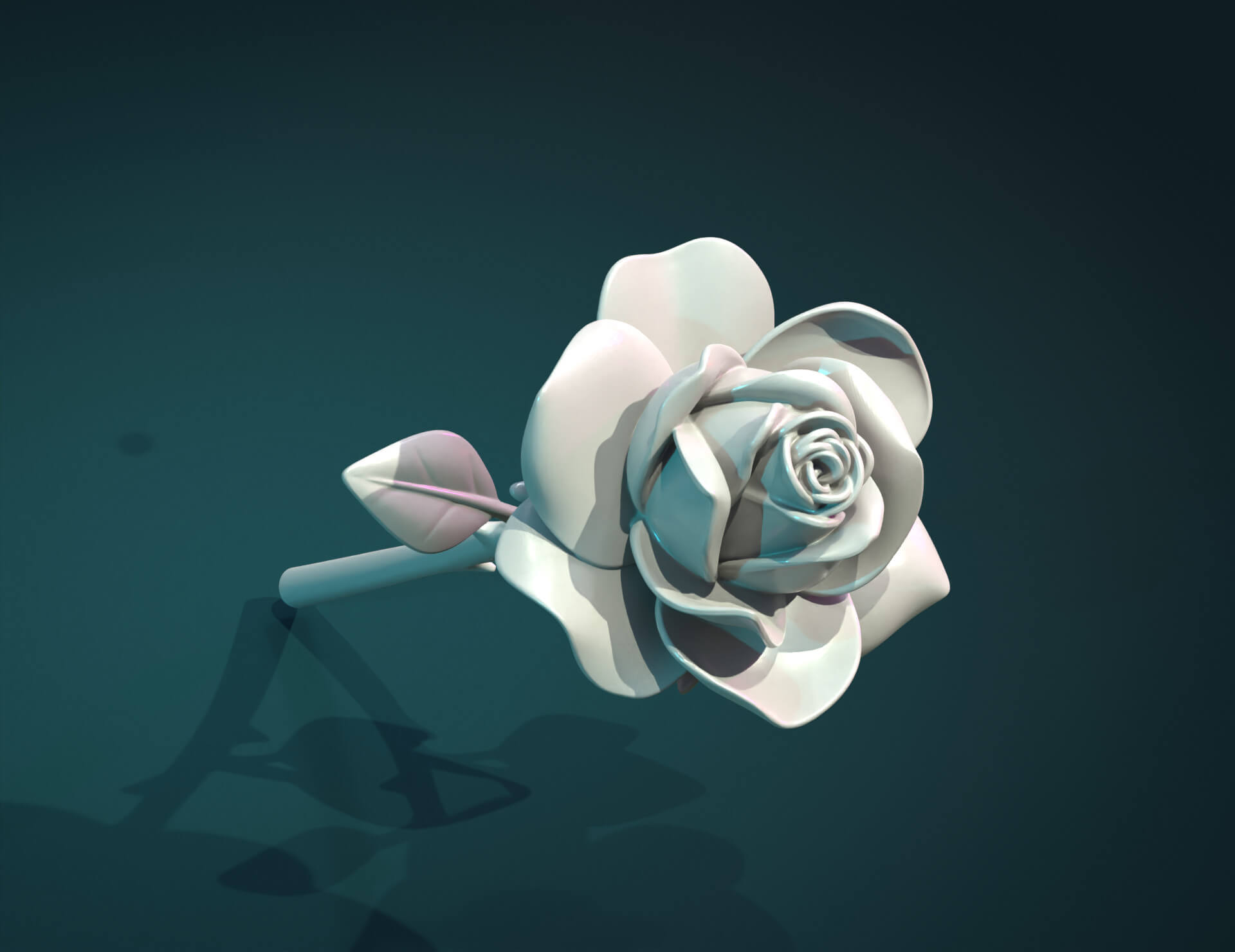 Rose Flower - 3D Model by Skazok