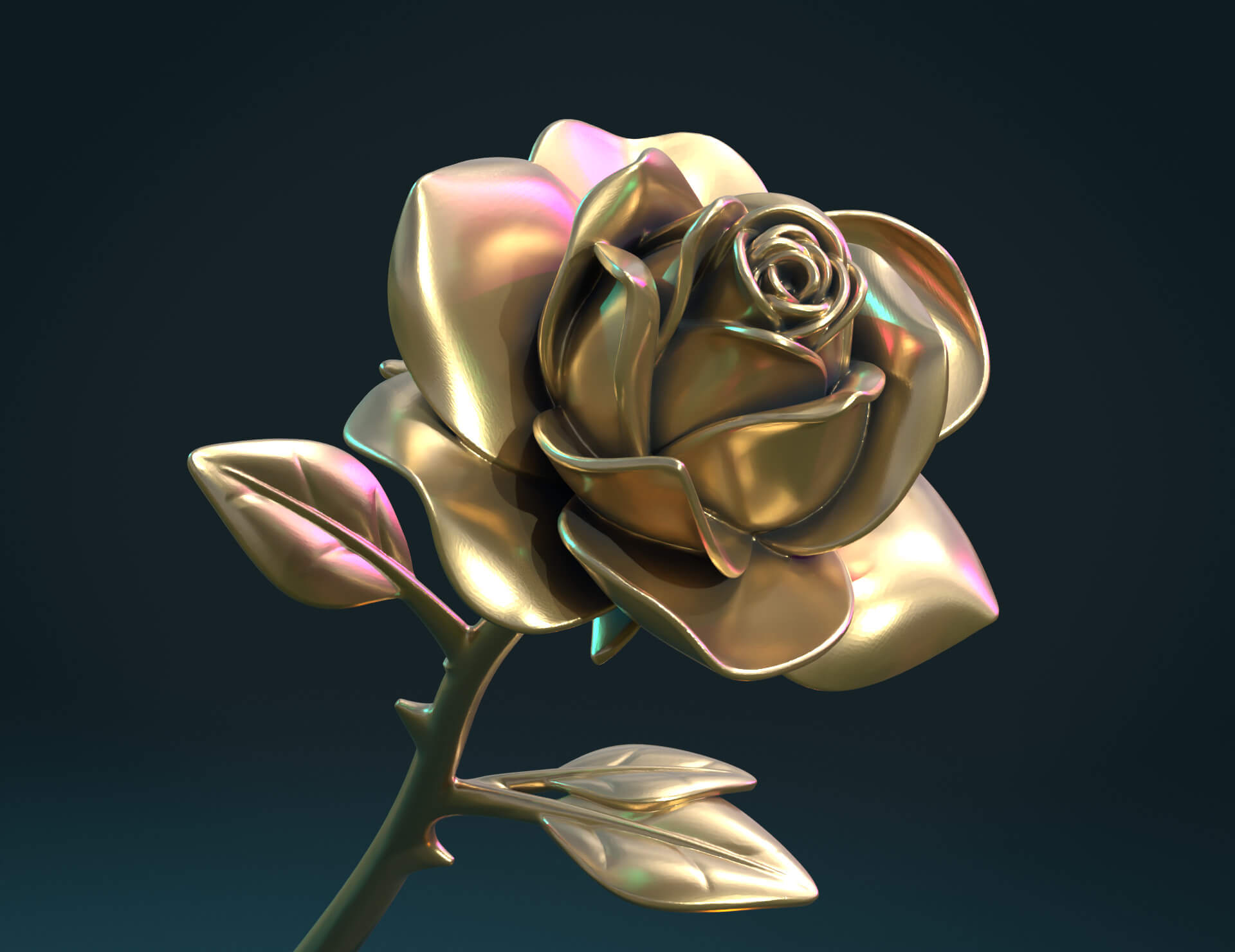 Rose Flower - 3D Model by Skazok