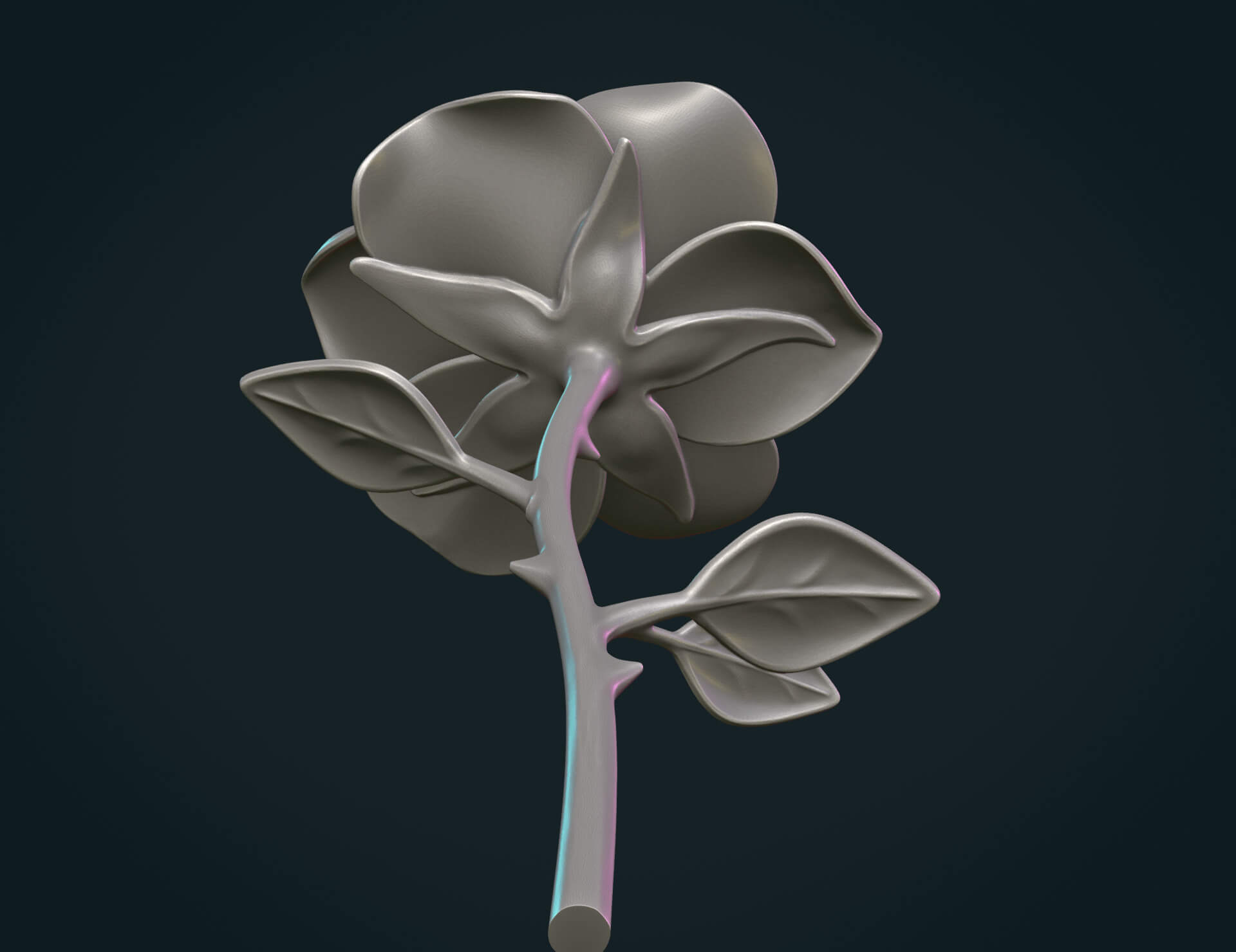 Rose Flower - 3D Model by Skazok
