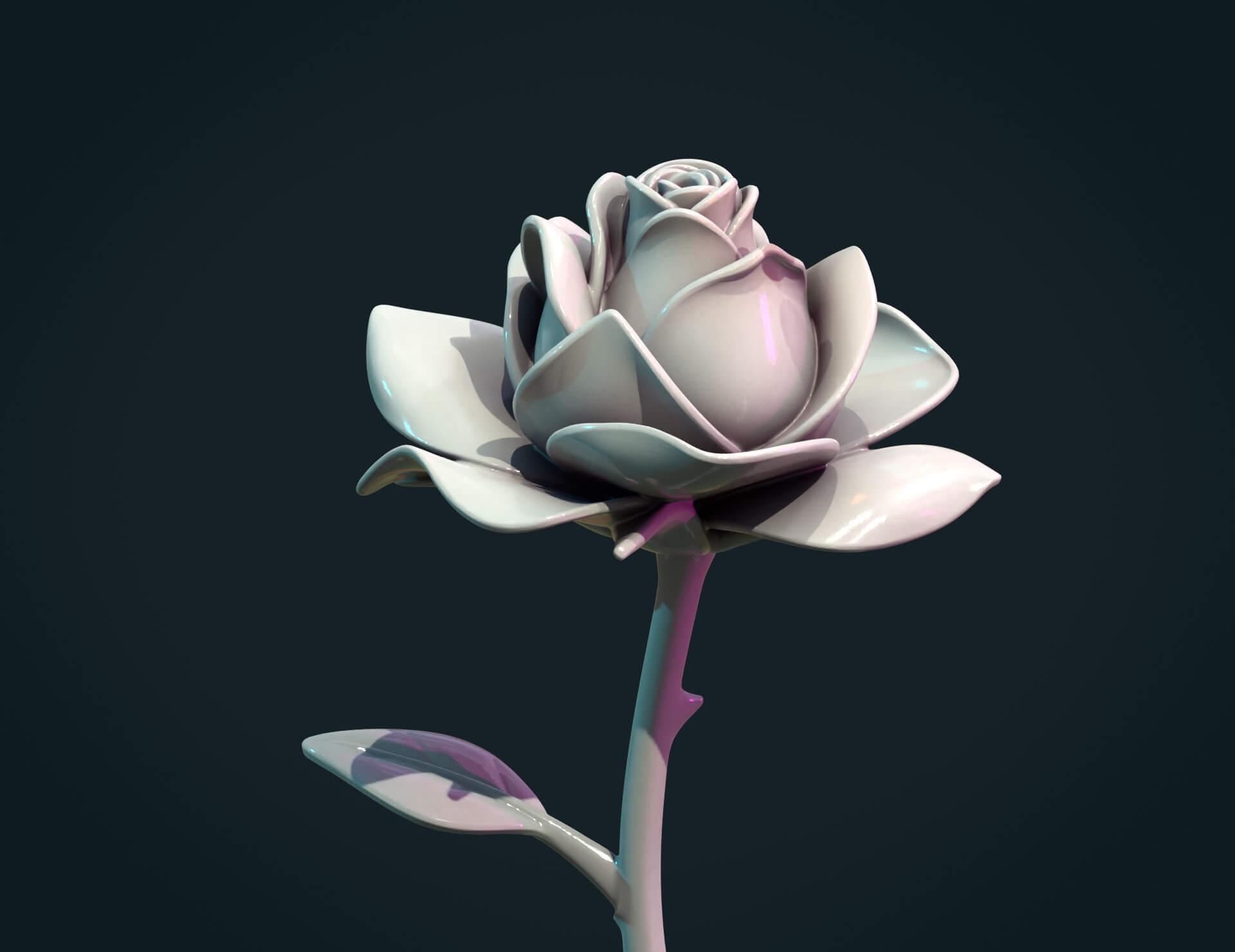 Rose Flower - 3D Model by Skazok