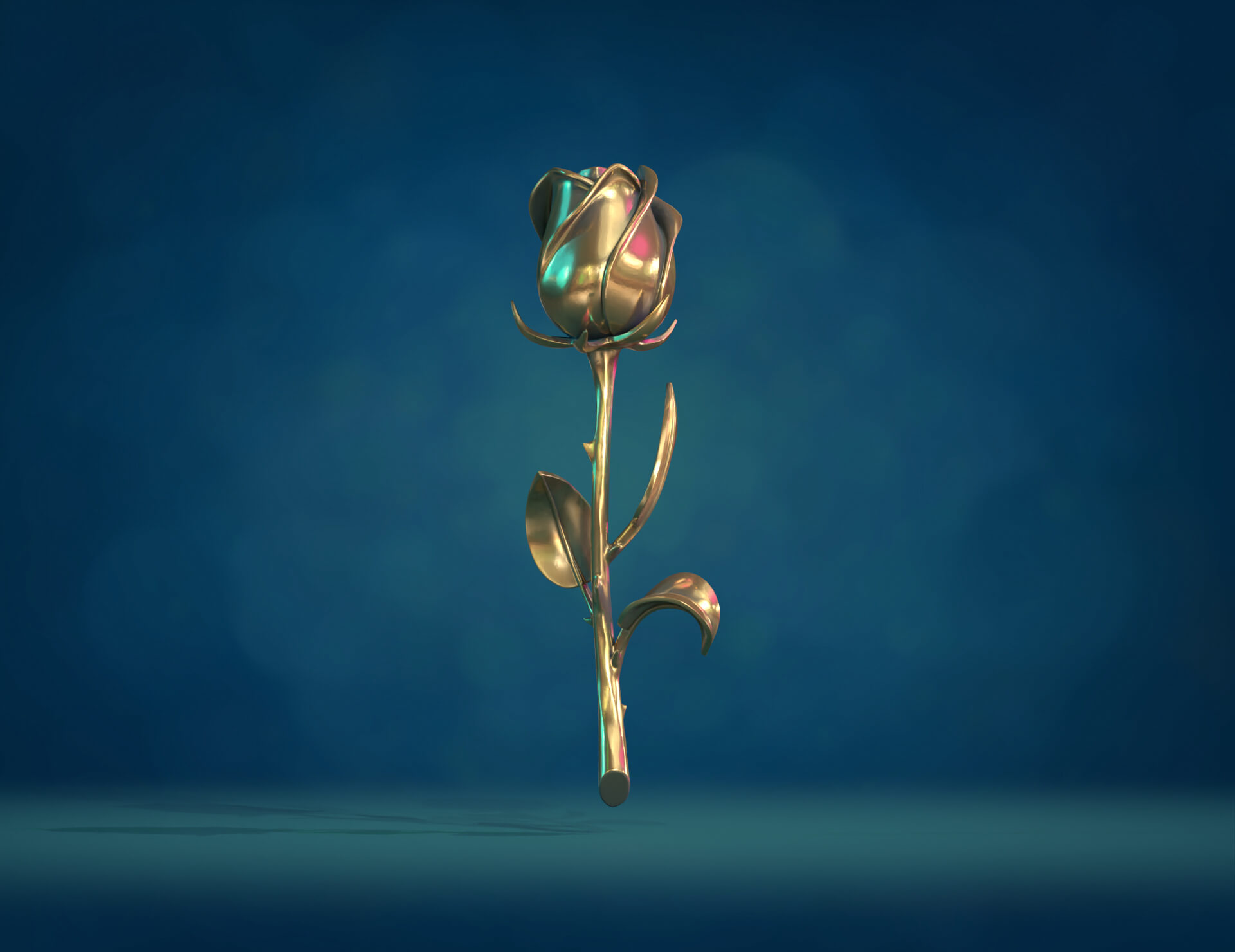 Rose flower II - 3D Model by Skazok