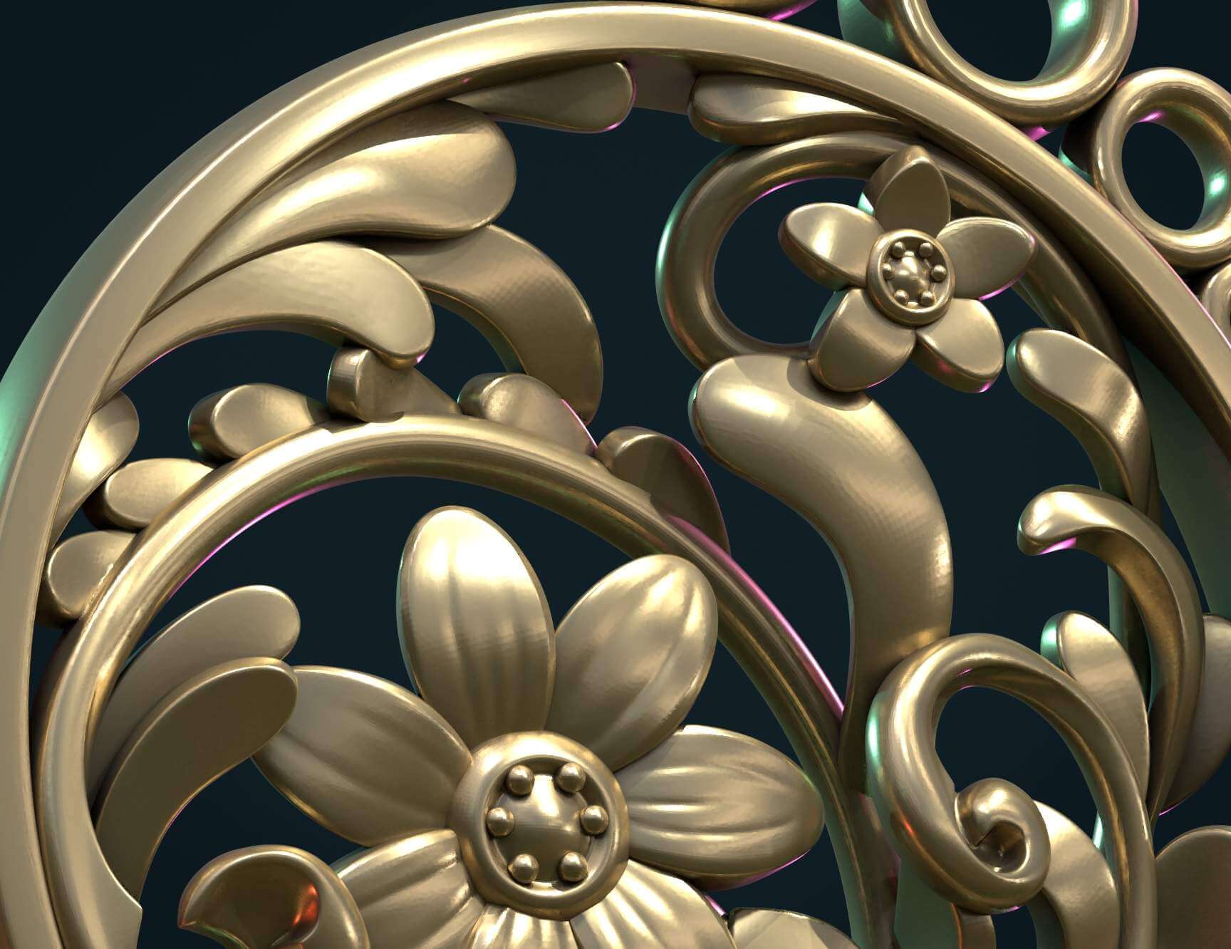 Scrollwork Pendant - 3D Model by Skazok