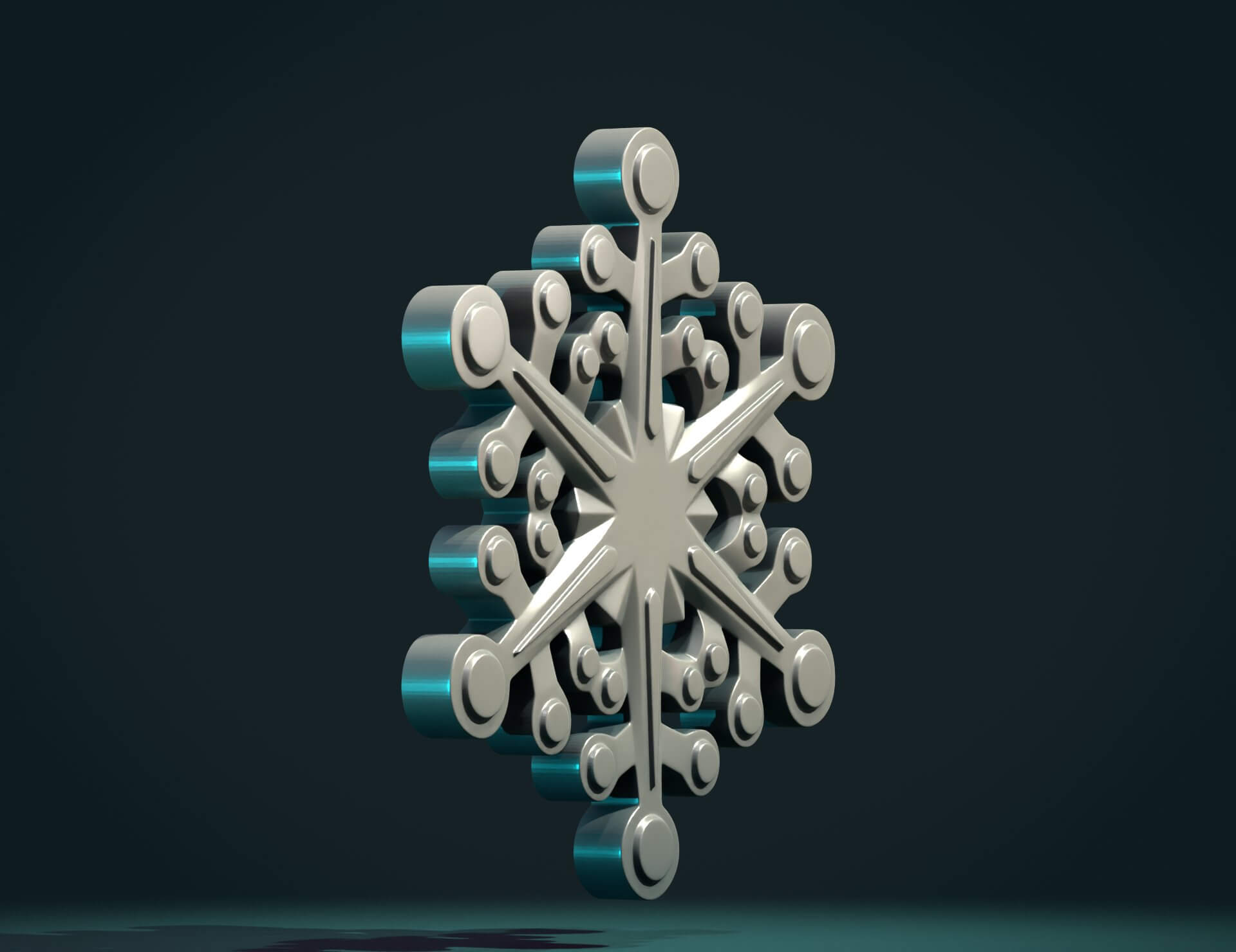 Snowflake - 3D Model by Skazok