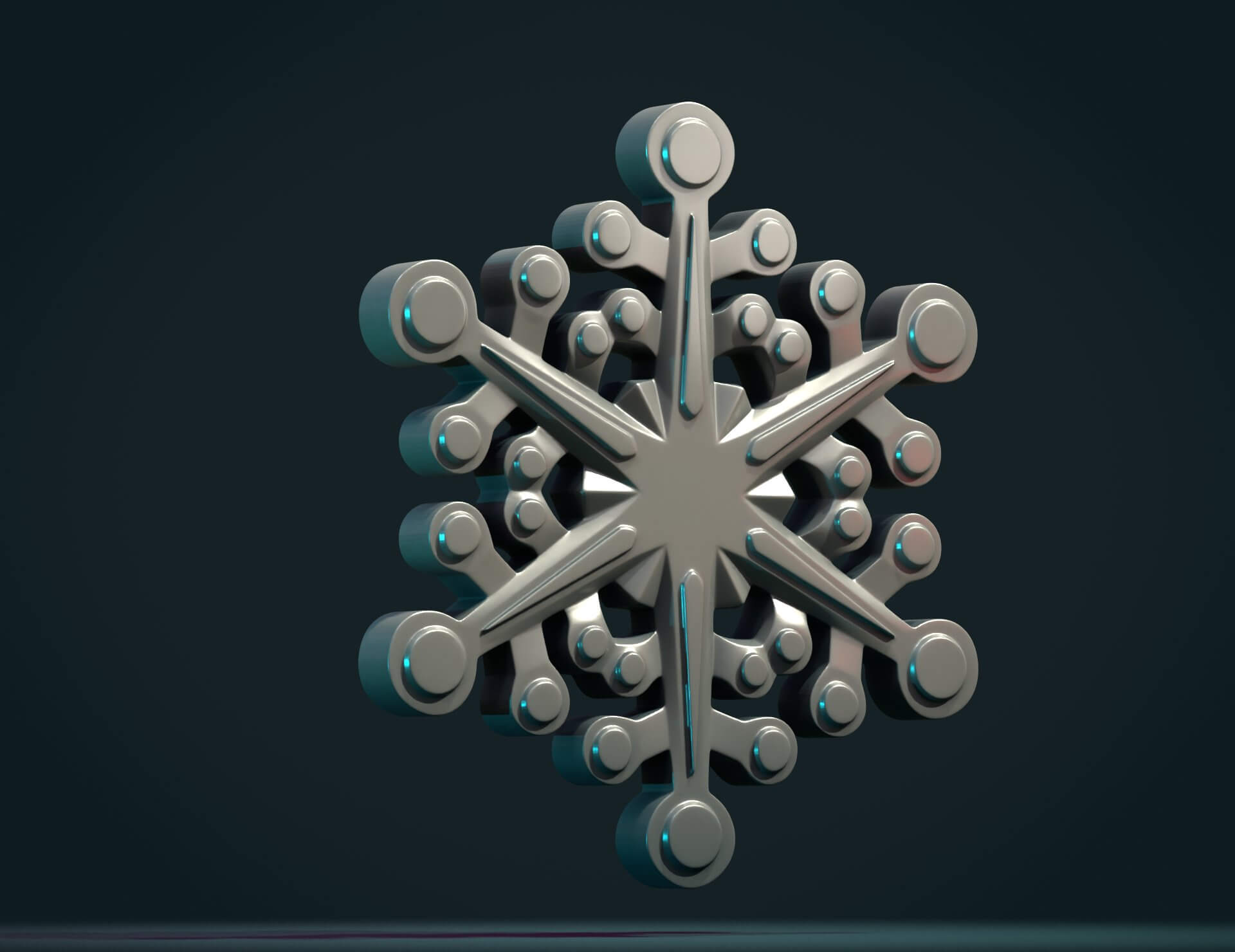 Snowflake - 3D Model by Skazok