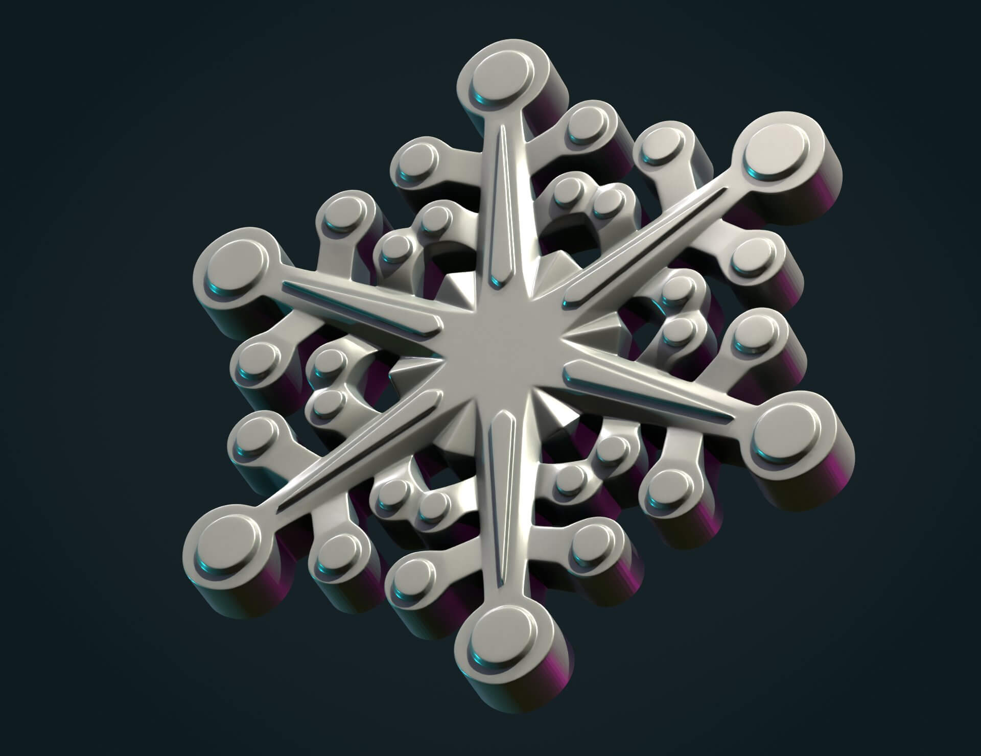 Snowflake - 3D Model by Skazok