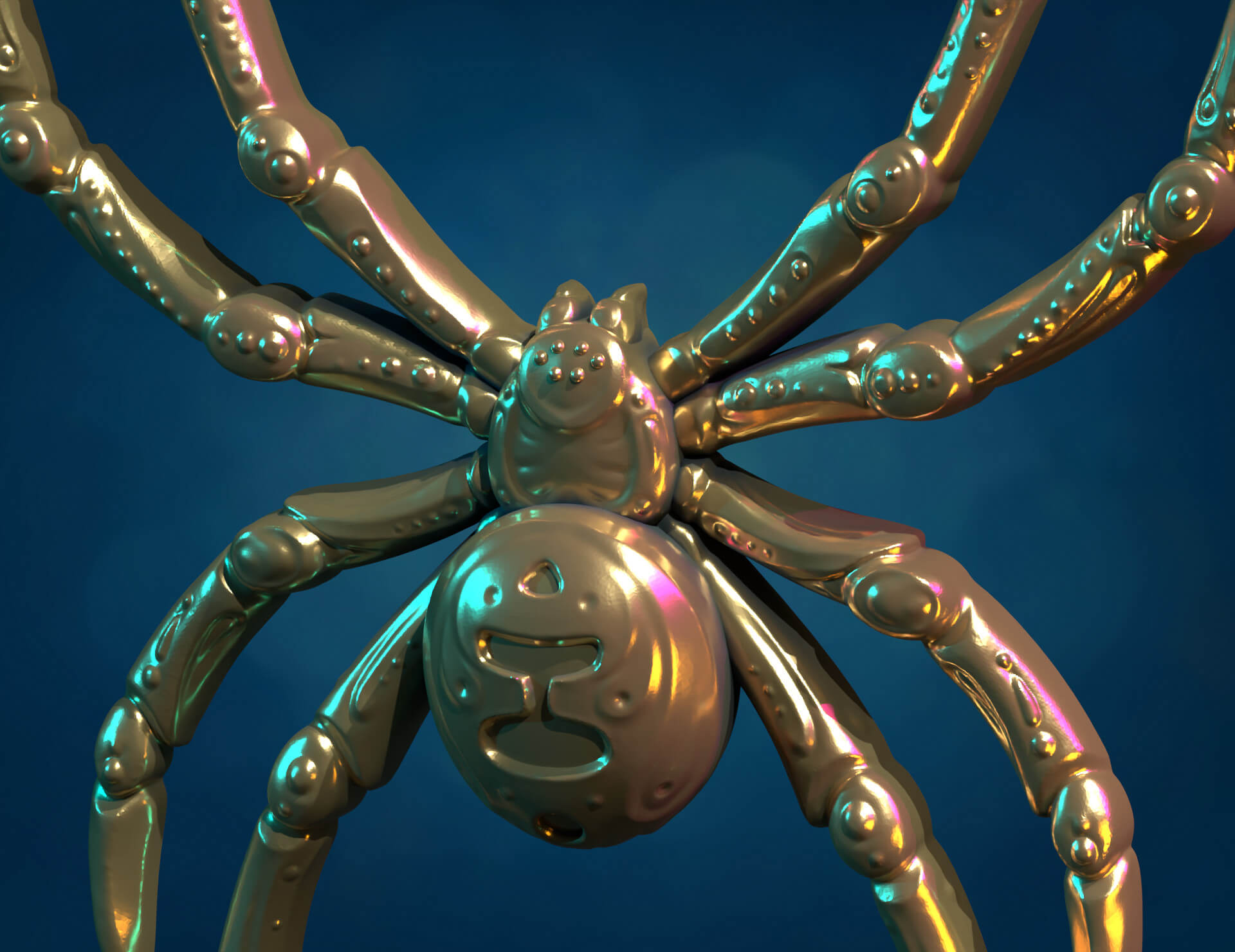 Spider print ready - 3D Model by Skazok