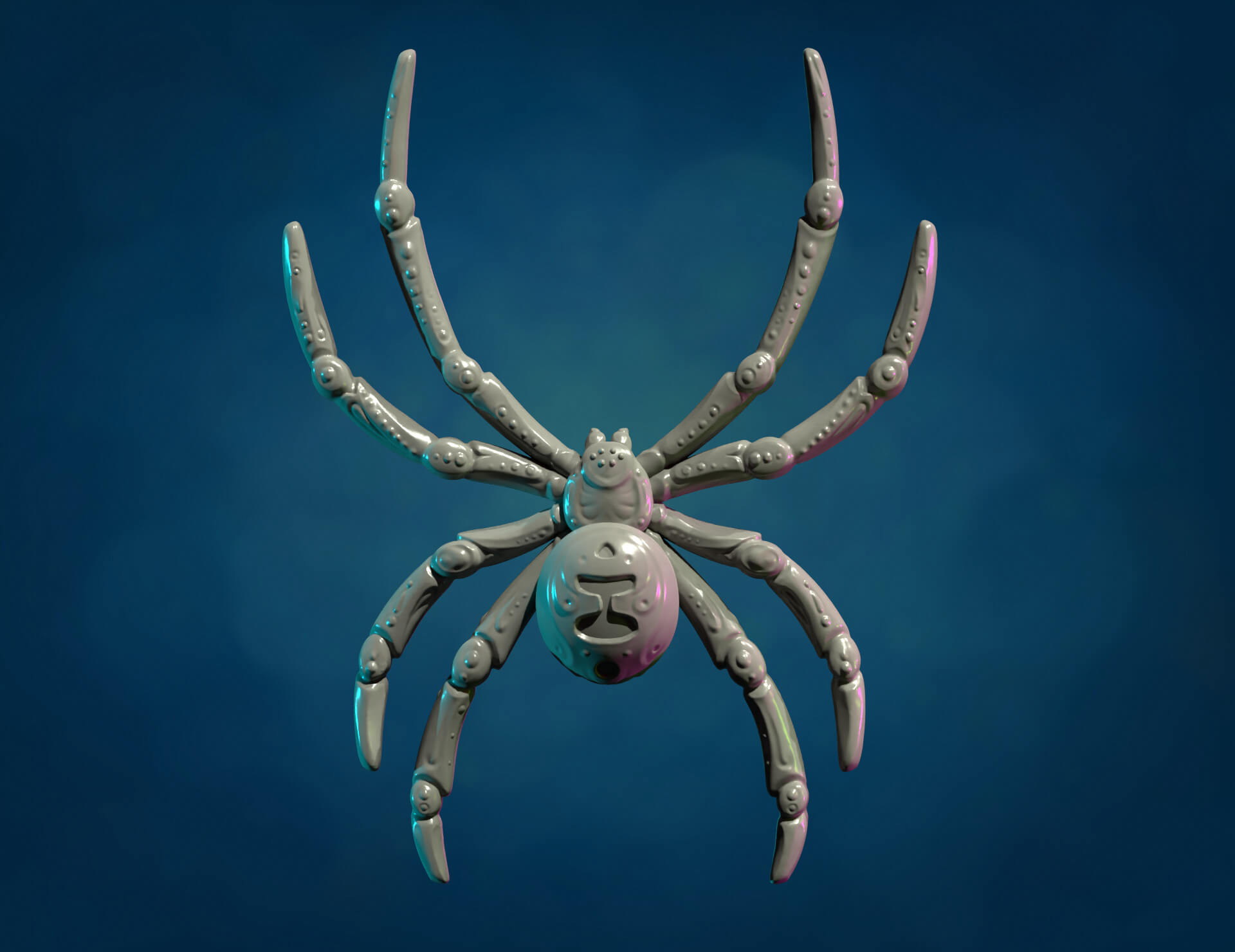 Spider print ready - 3D Model by Skazok