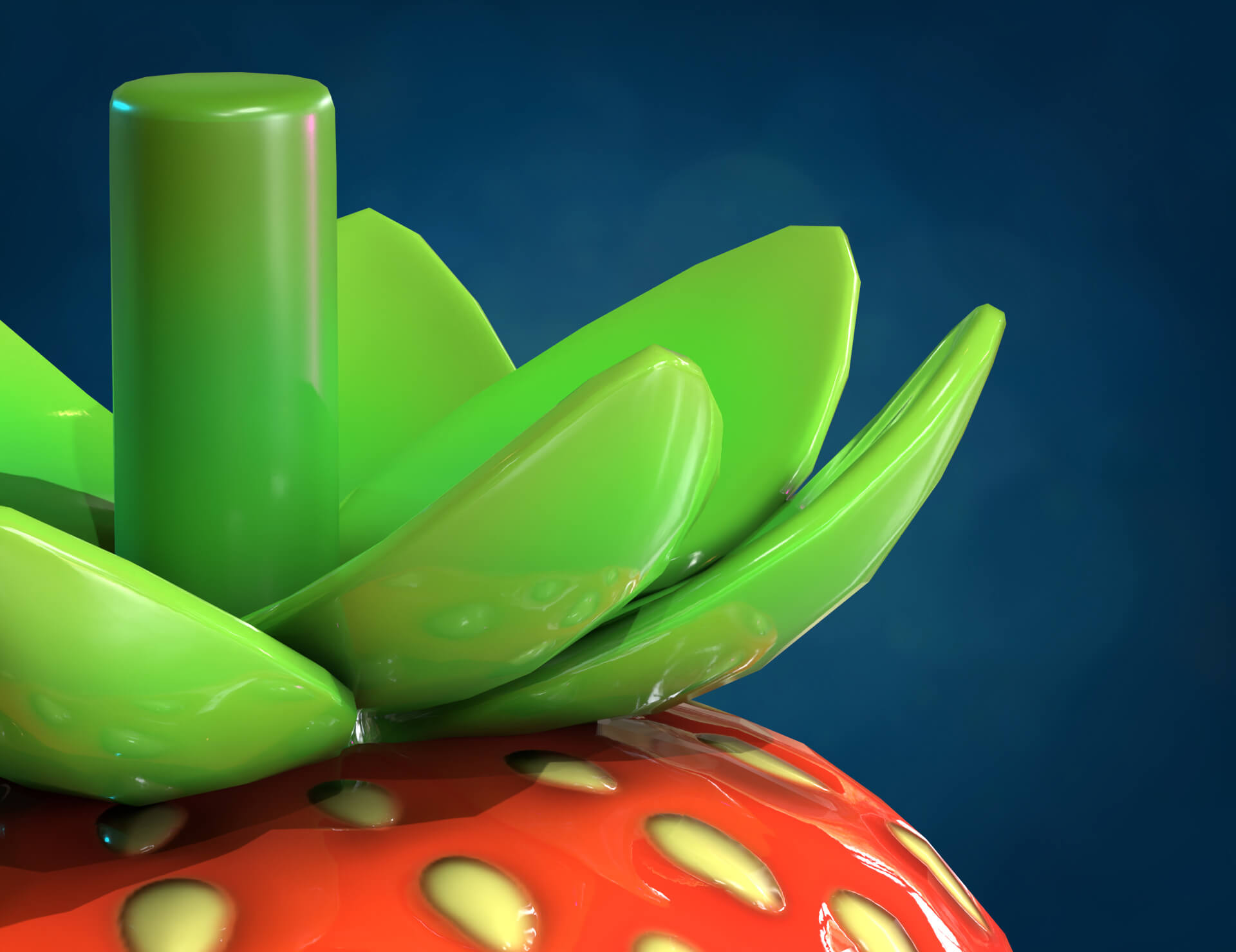 Strawberry I - 3D Model by Skazok