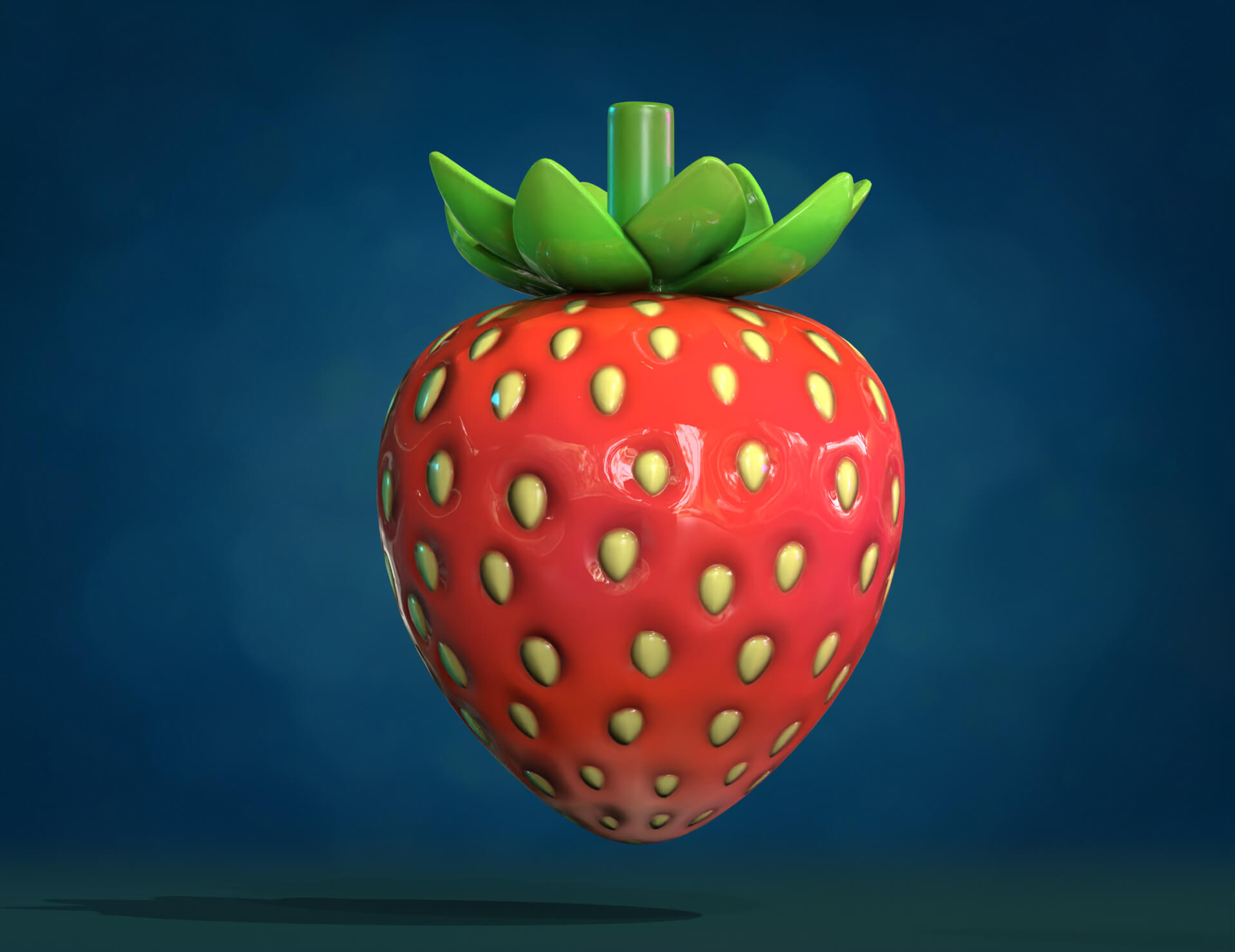 Strawberry one1 - 3D Model by Skazok
