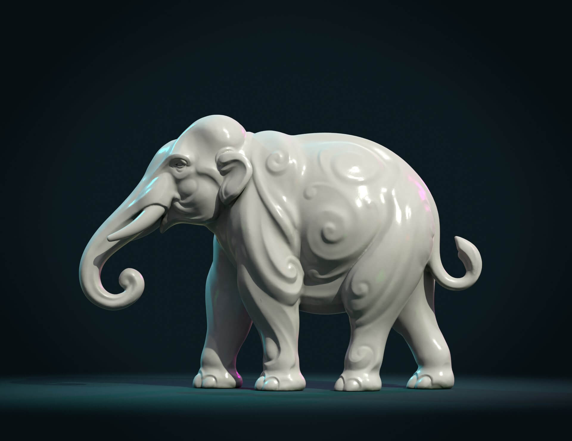 Stylized Elephant - 3D Model by Skazok