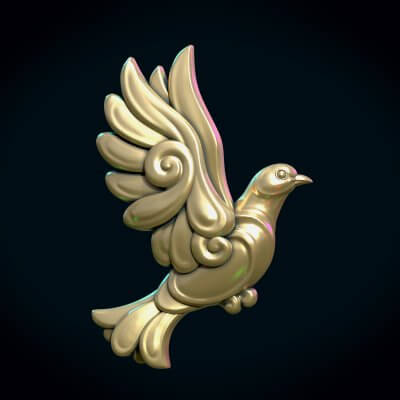 Stylized Pigeon - 3D Model by Skazok