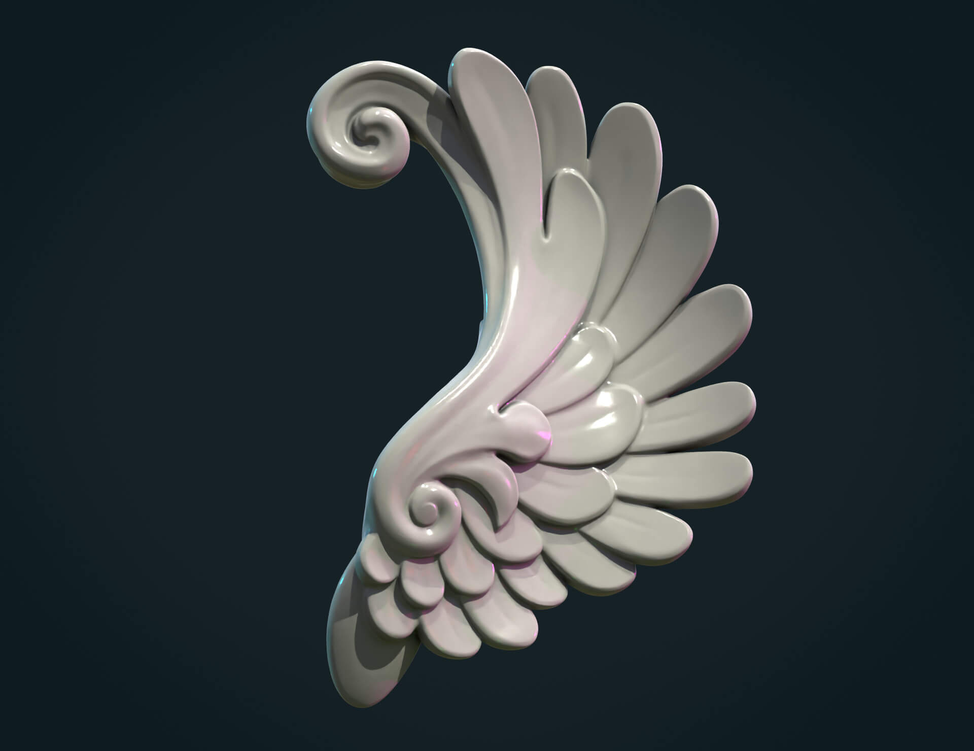 Stylized Wing - 3D Model by Skazok