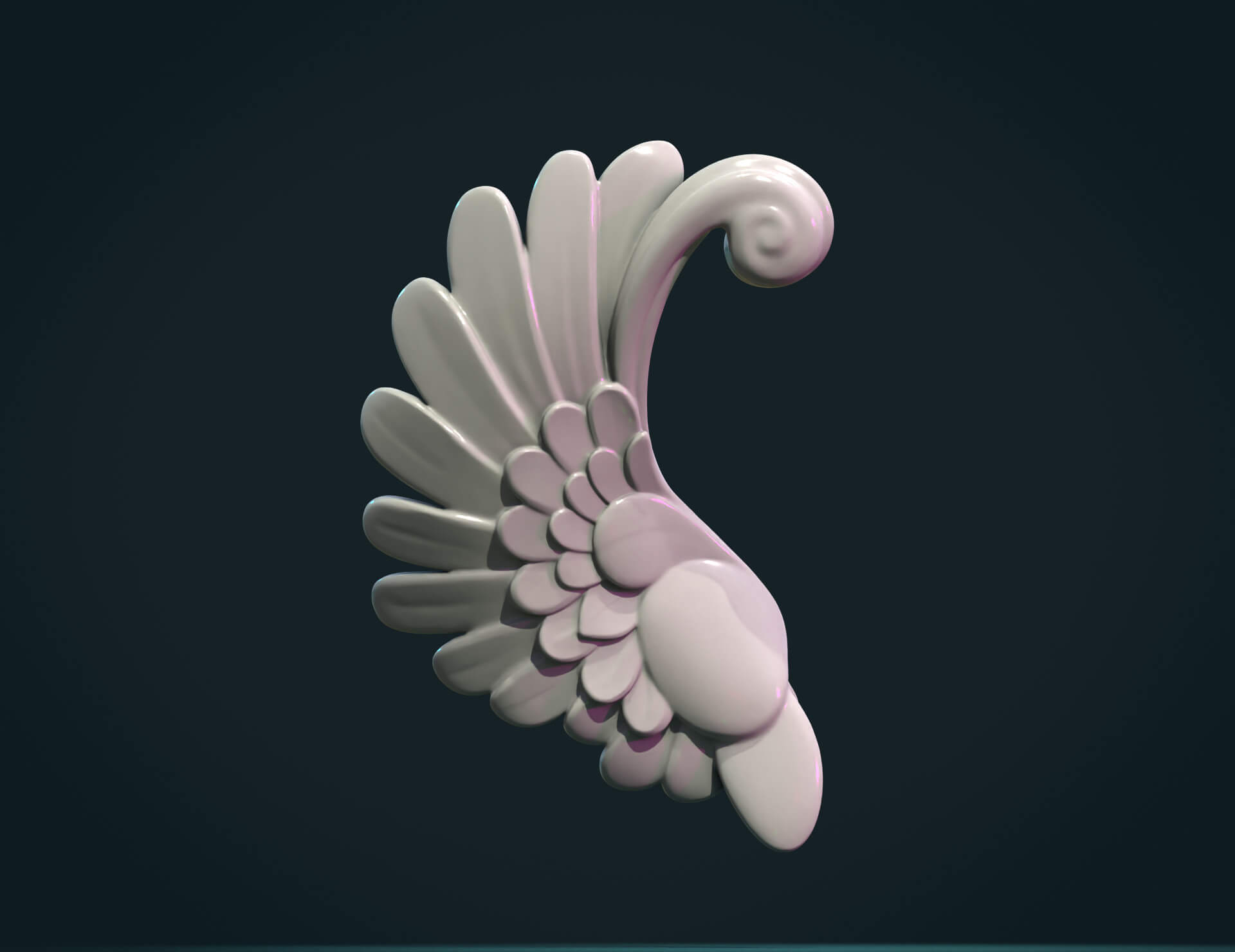 Stylized Wing - 3D Model by Skazok