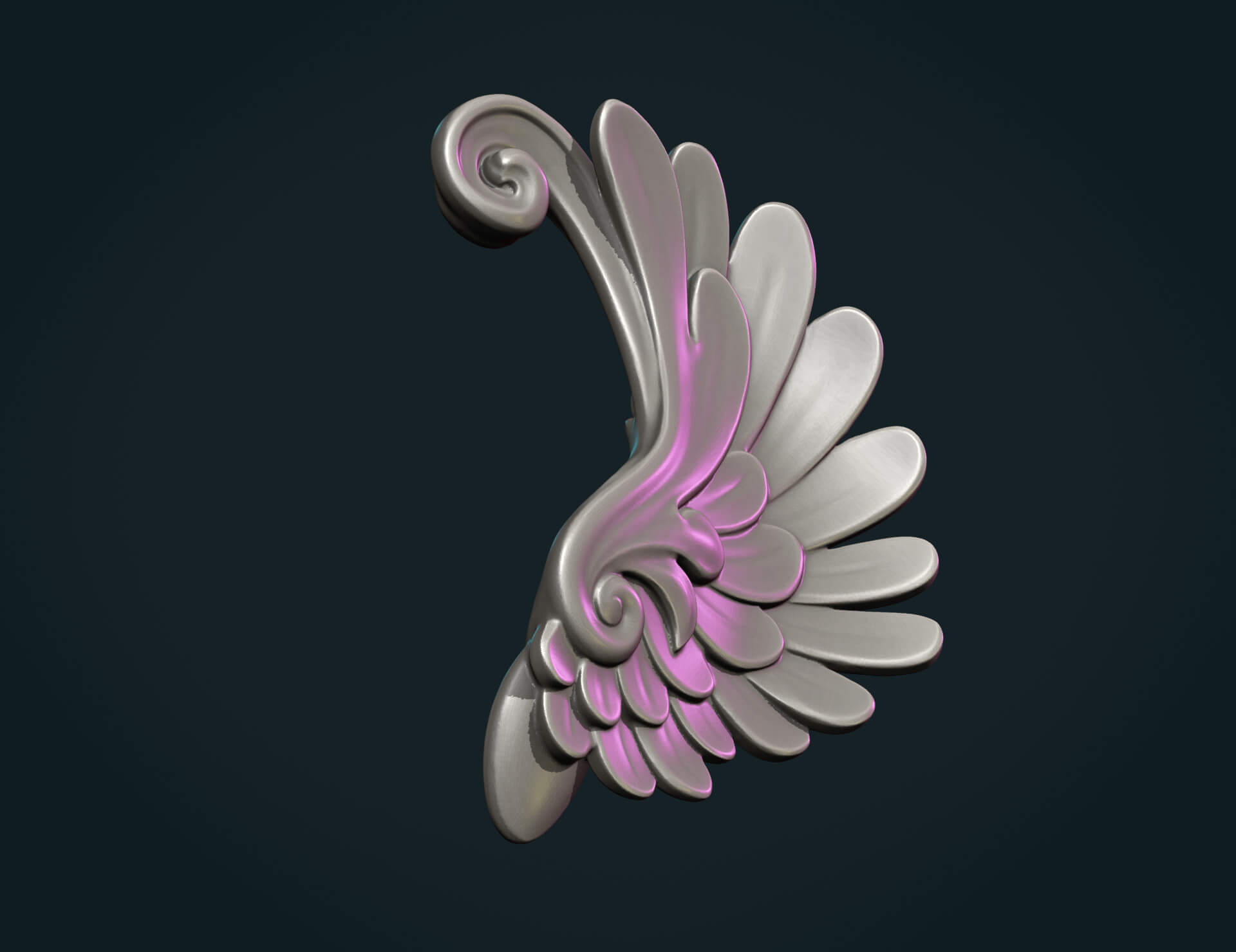 Stylized Wing - 3D Model by Skazok