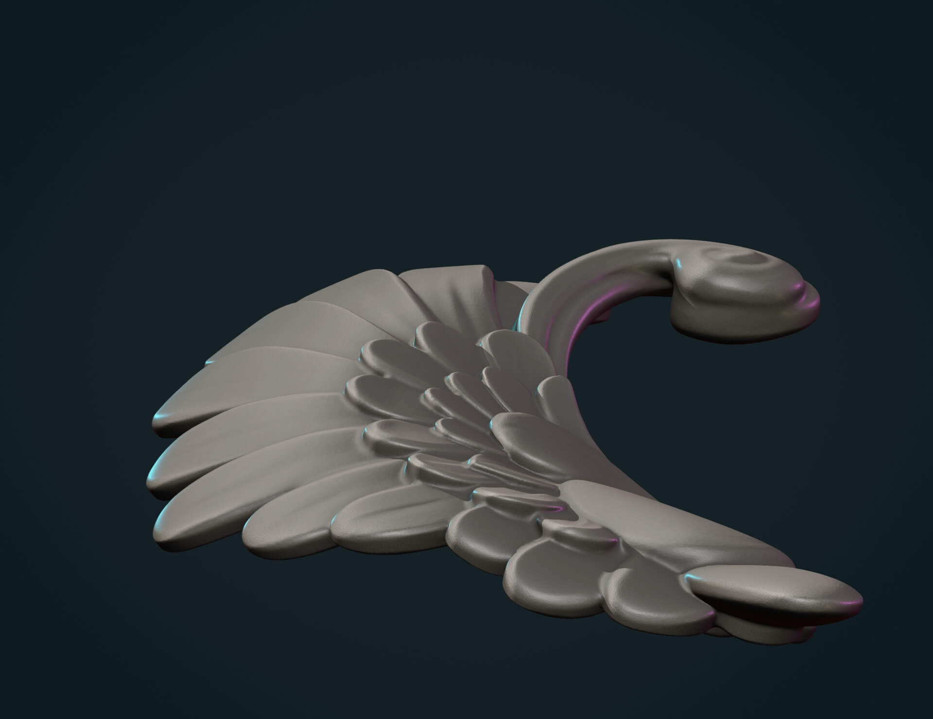 Stylized Wing - 3D Model by Skazok