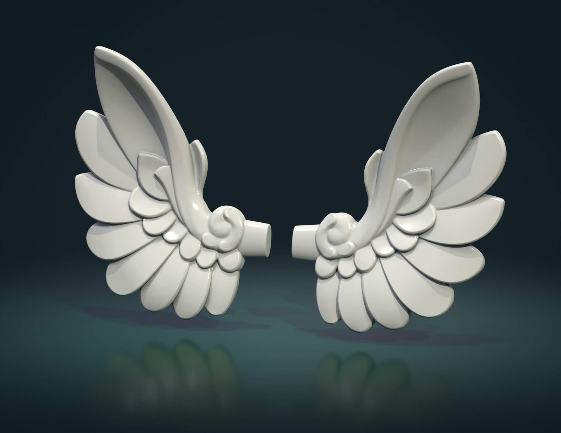 Stylized Wings - 3D Model by Skazok
