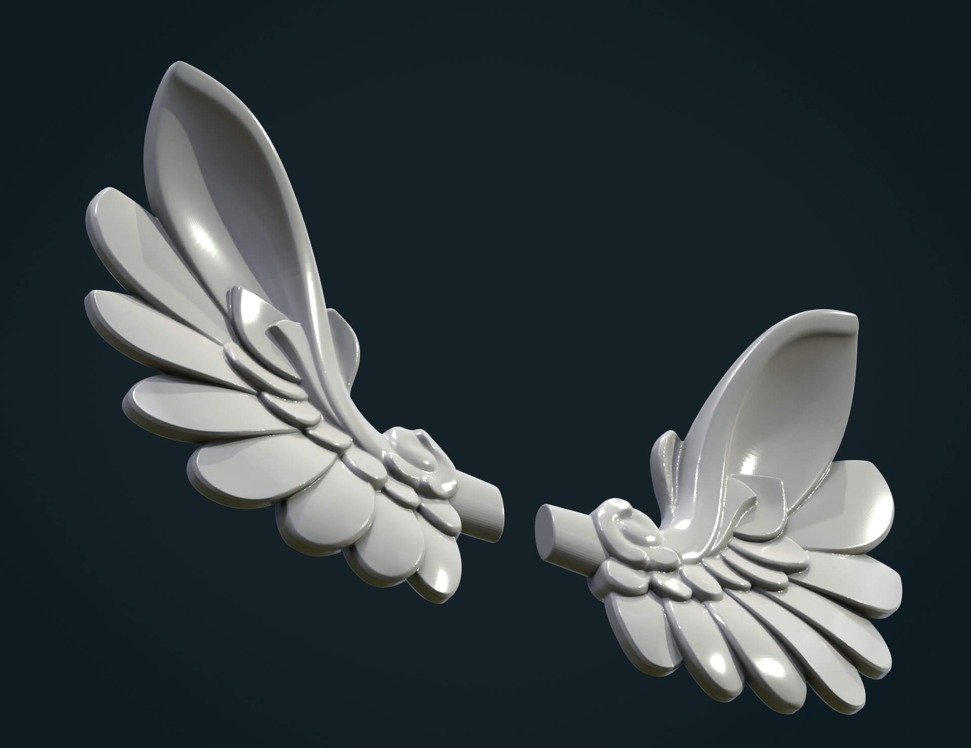 Stylized Wings - 3D Model by Skazok