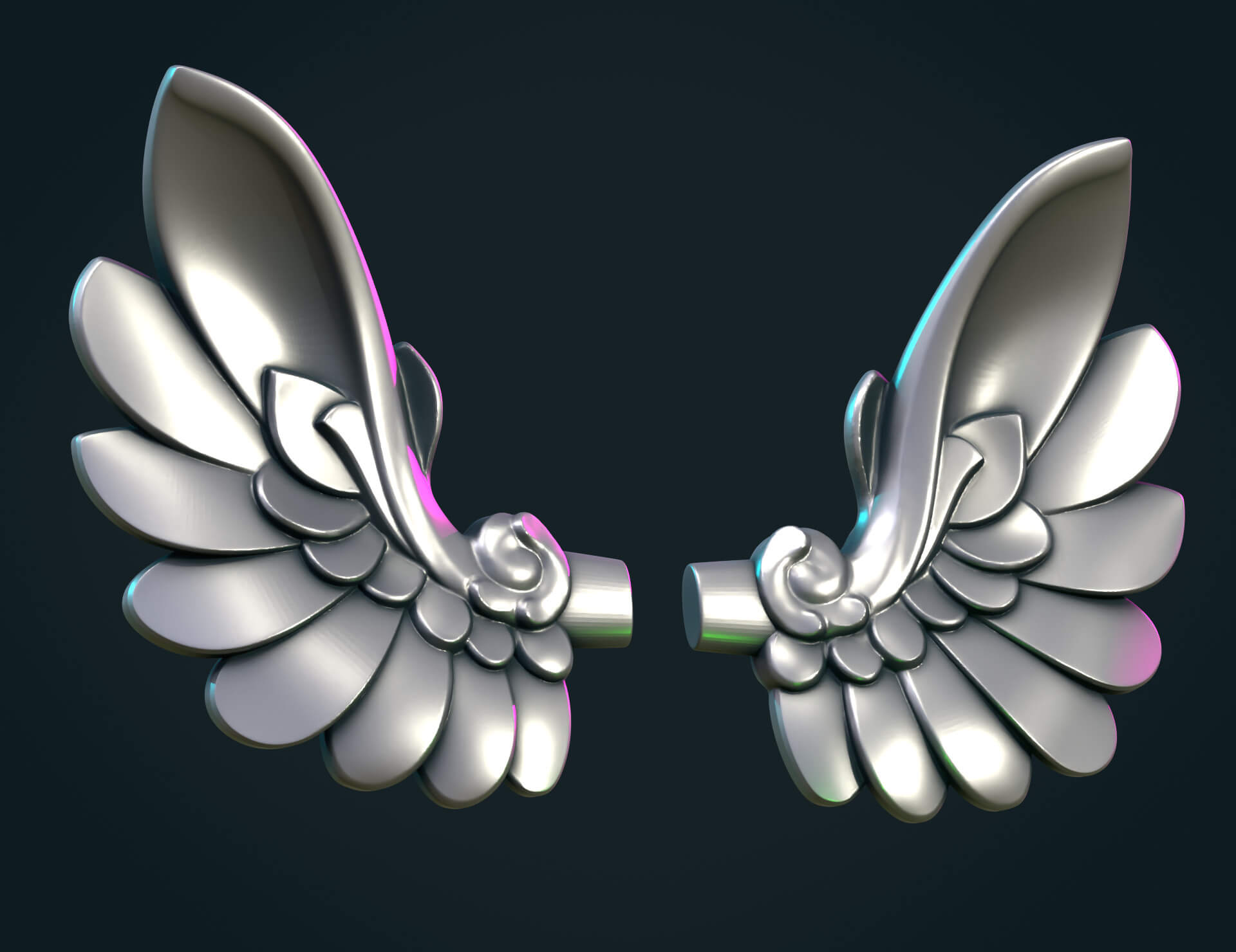 Stylized Wings - 3D Model by Skazok