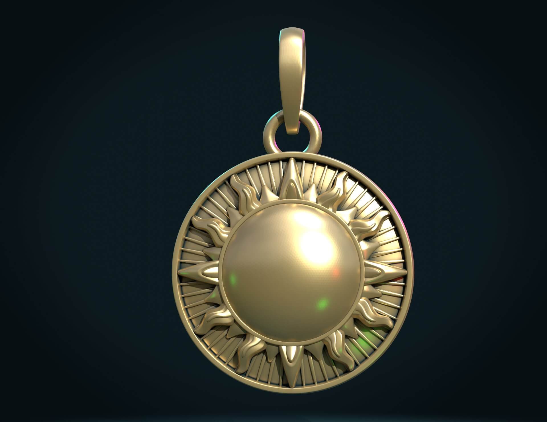 Sun Pendant III - 3D Model by Skazok