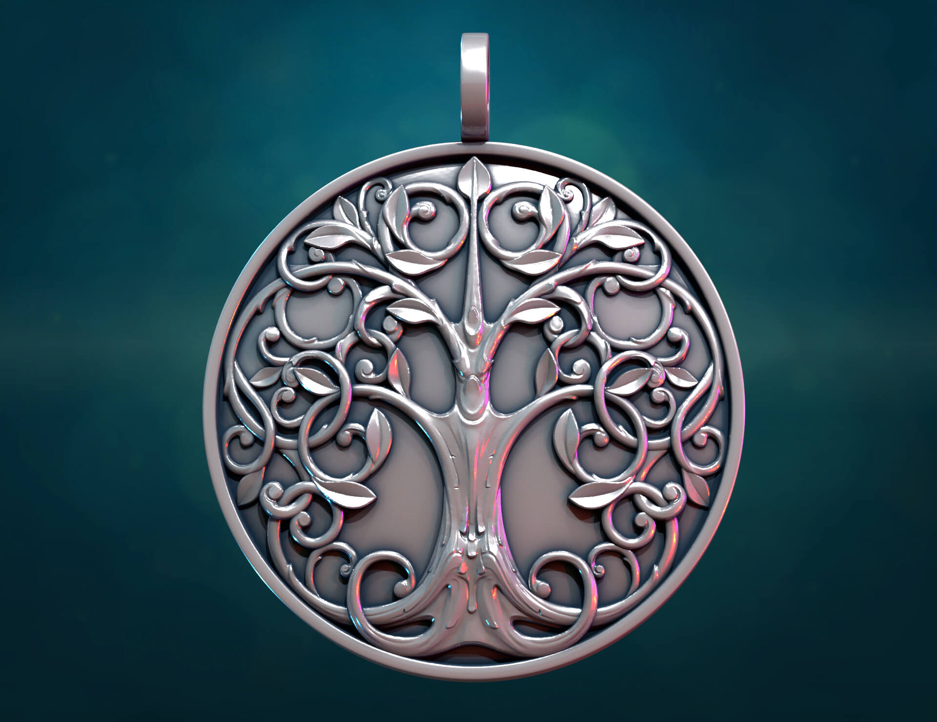 Tree Pendant - 3D Print Model by Skazok