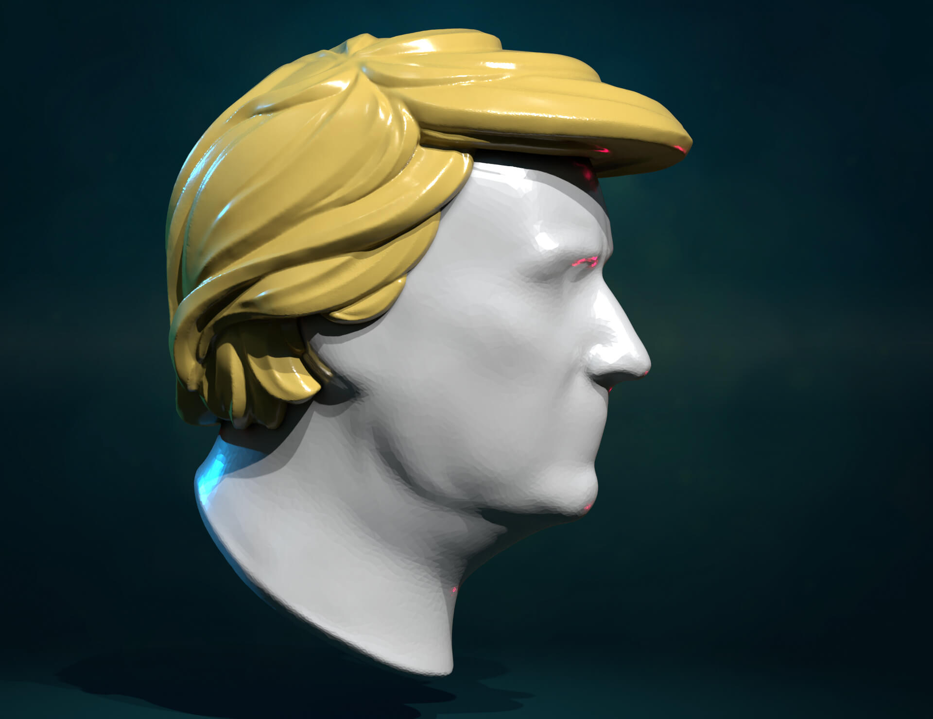 Trump Hair Hairstyle - 3D Model by Skazok