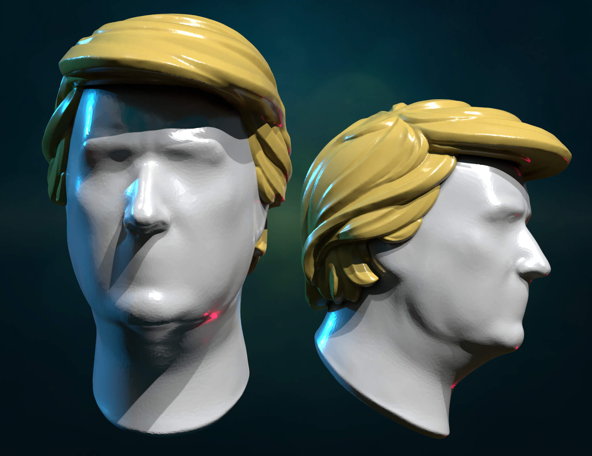 Trump Hair Hairstyle - 3D Model by Skazok