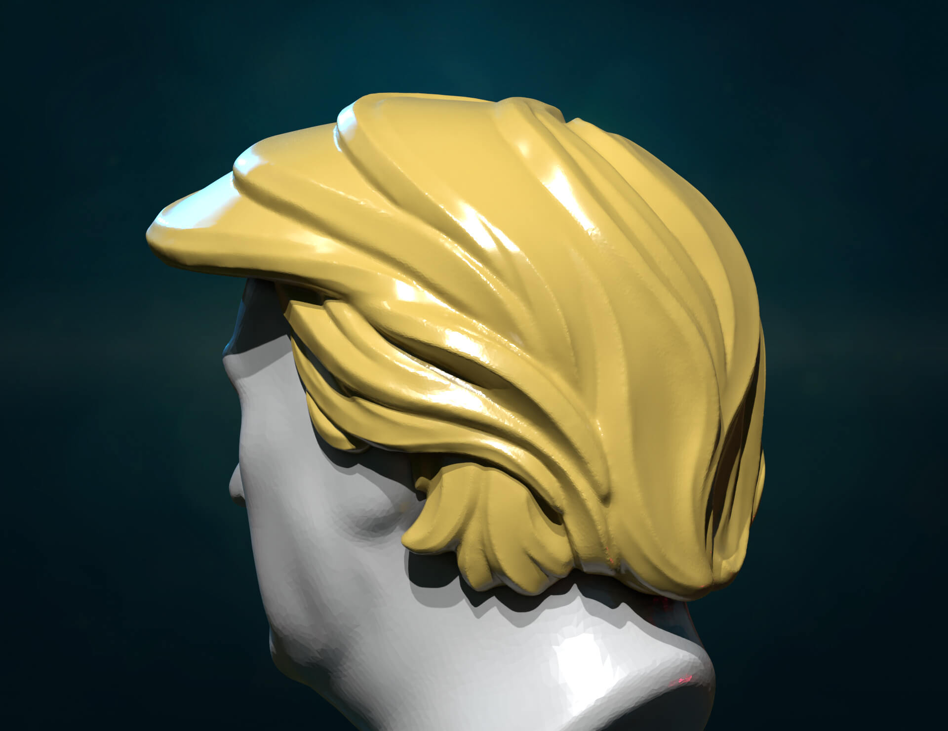 Trump Hair Hairstyle - 3D Model by Skazok