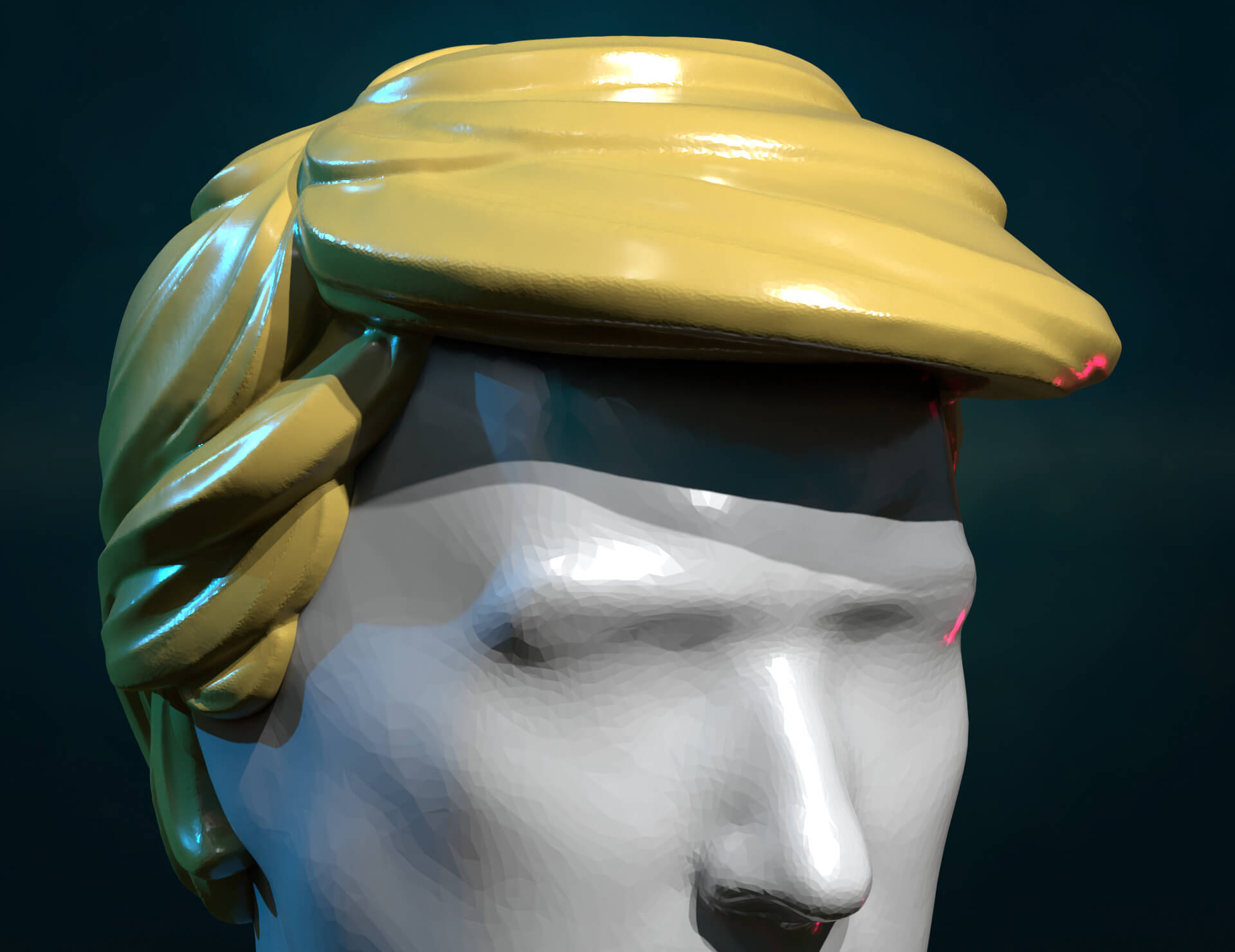 Trump Hair Hairstyle - 3D Model by Skazok