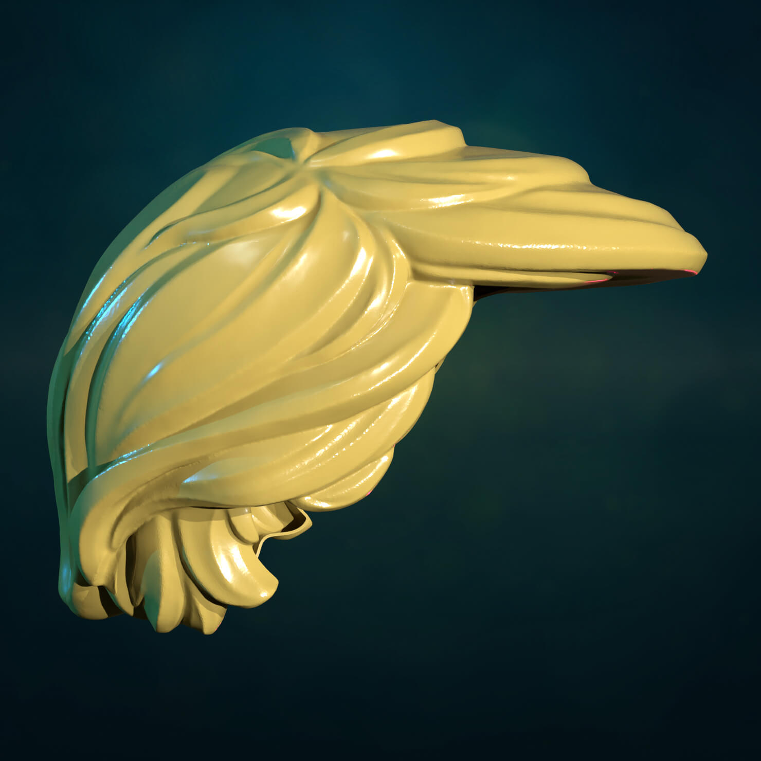 Trump Hair Hairstyle - 3D Model by Skazok