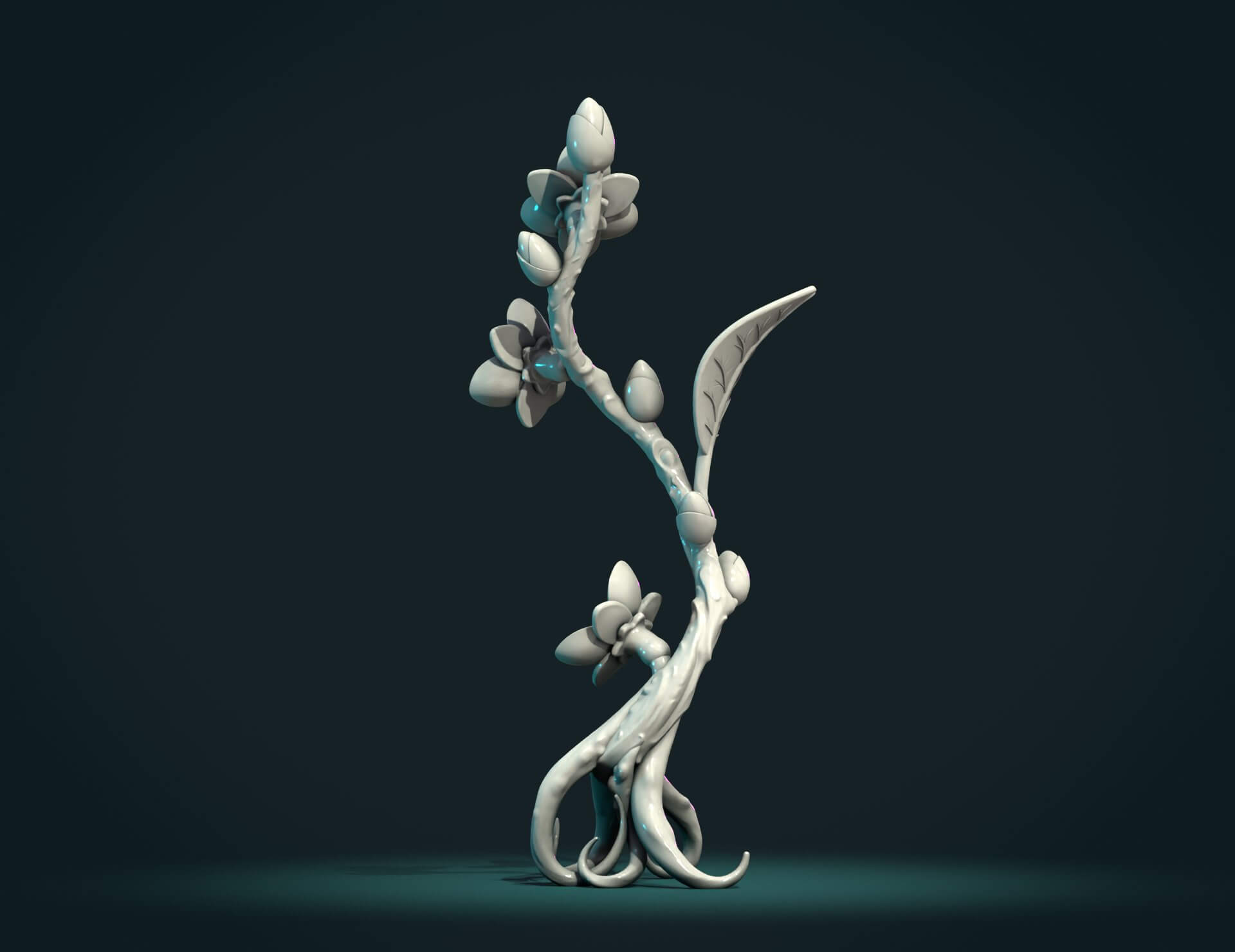 Twig Tree Sculpture - 3D Model by Skazok