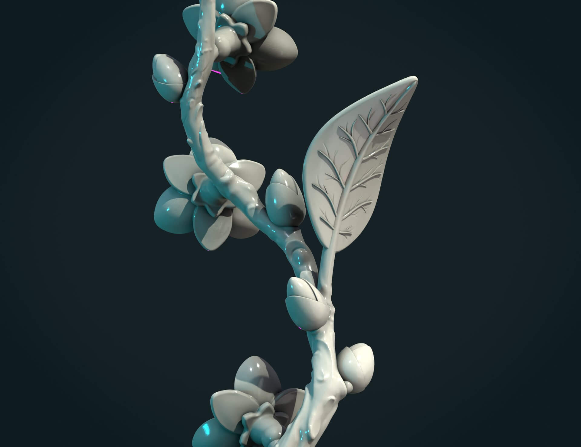 Twig Tree Sculpture - 3D Model by Skazok