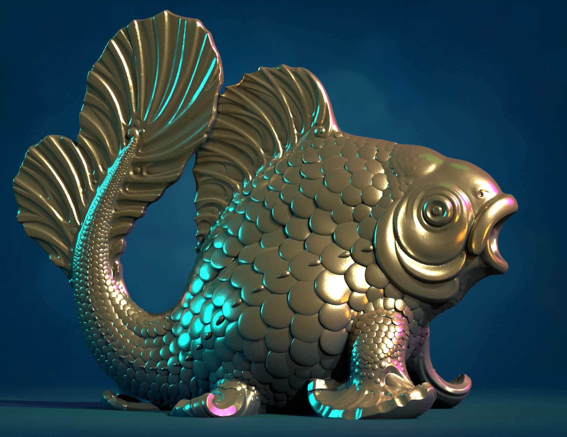 Walking Fish - Free 3D Print Model by Skazok