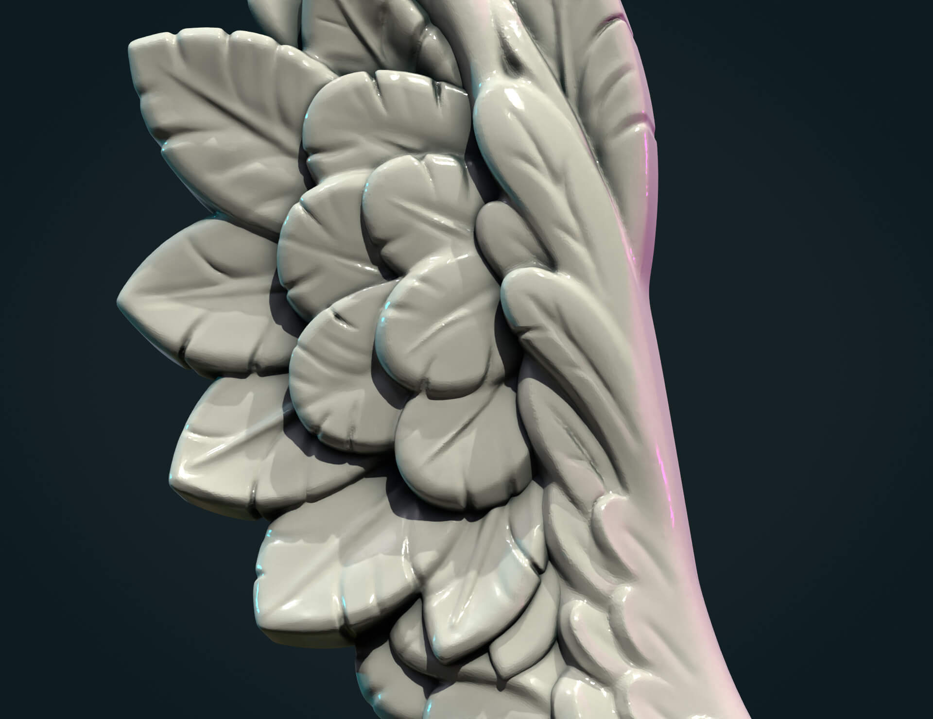 Wings Relief - 3D Model by Skazok