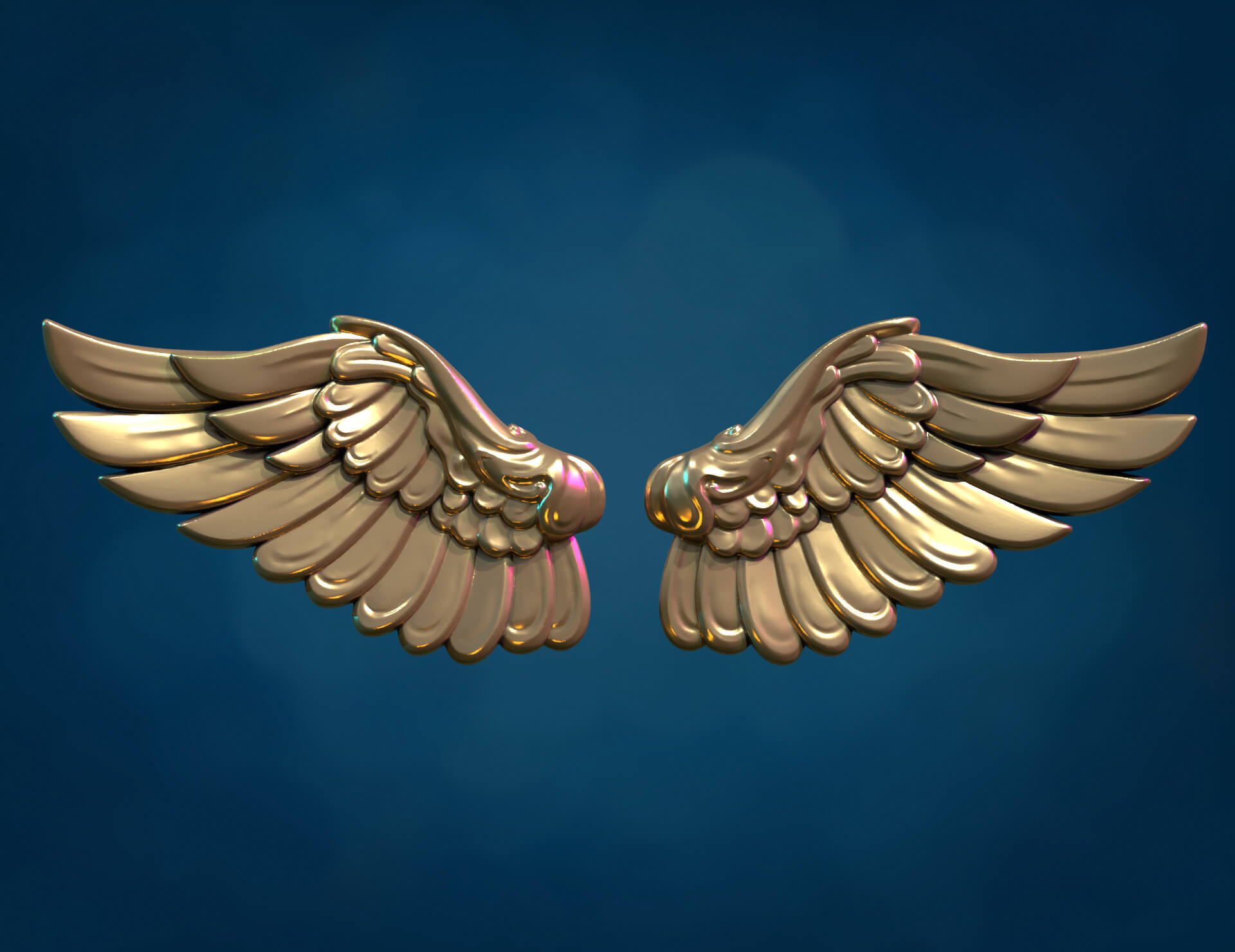 Wings Relief - 3D Model by Skazok