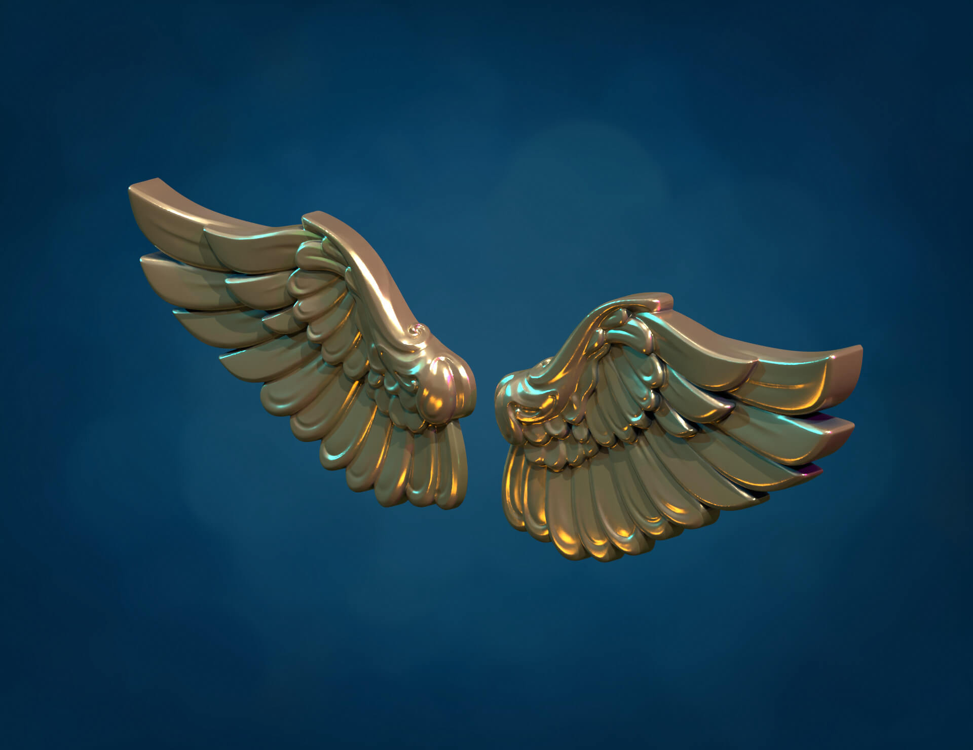 Wings Relief - 3D Model by Skazok