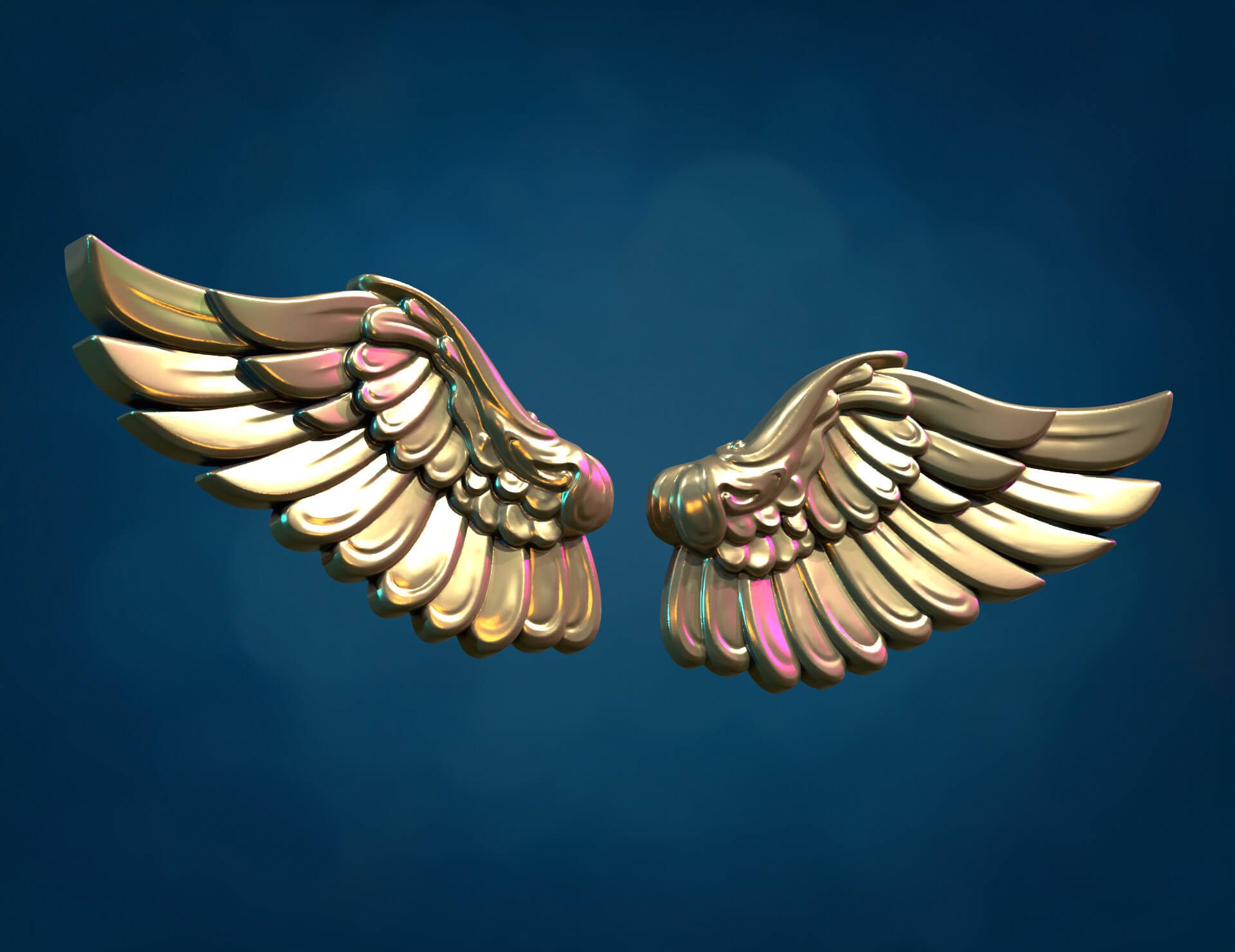 Wings Relief - 3D Model by Skazok