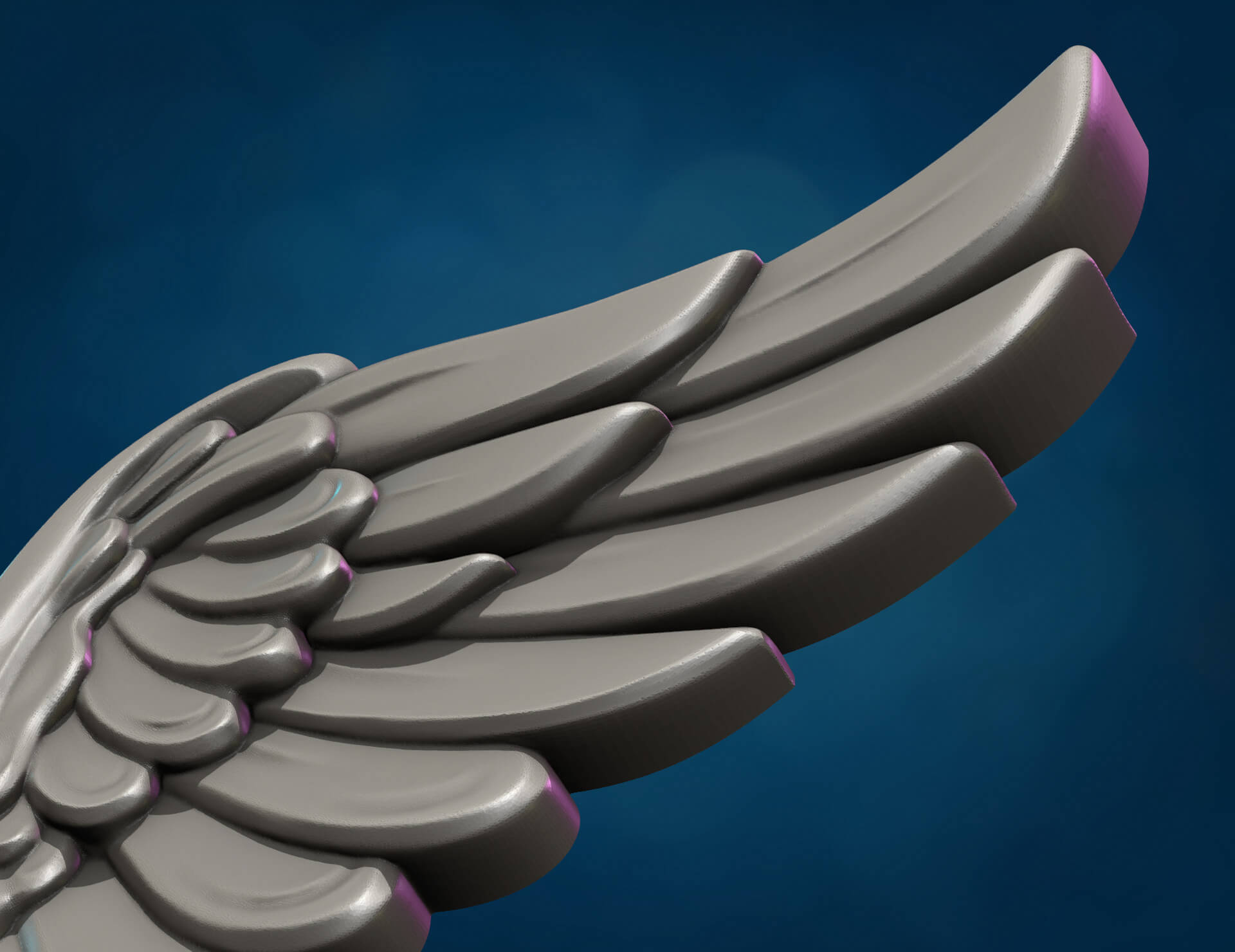 Wings Relief - 3D Model by Skazok
