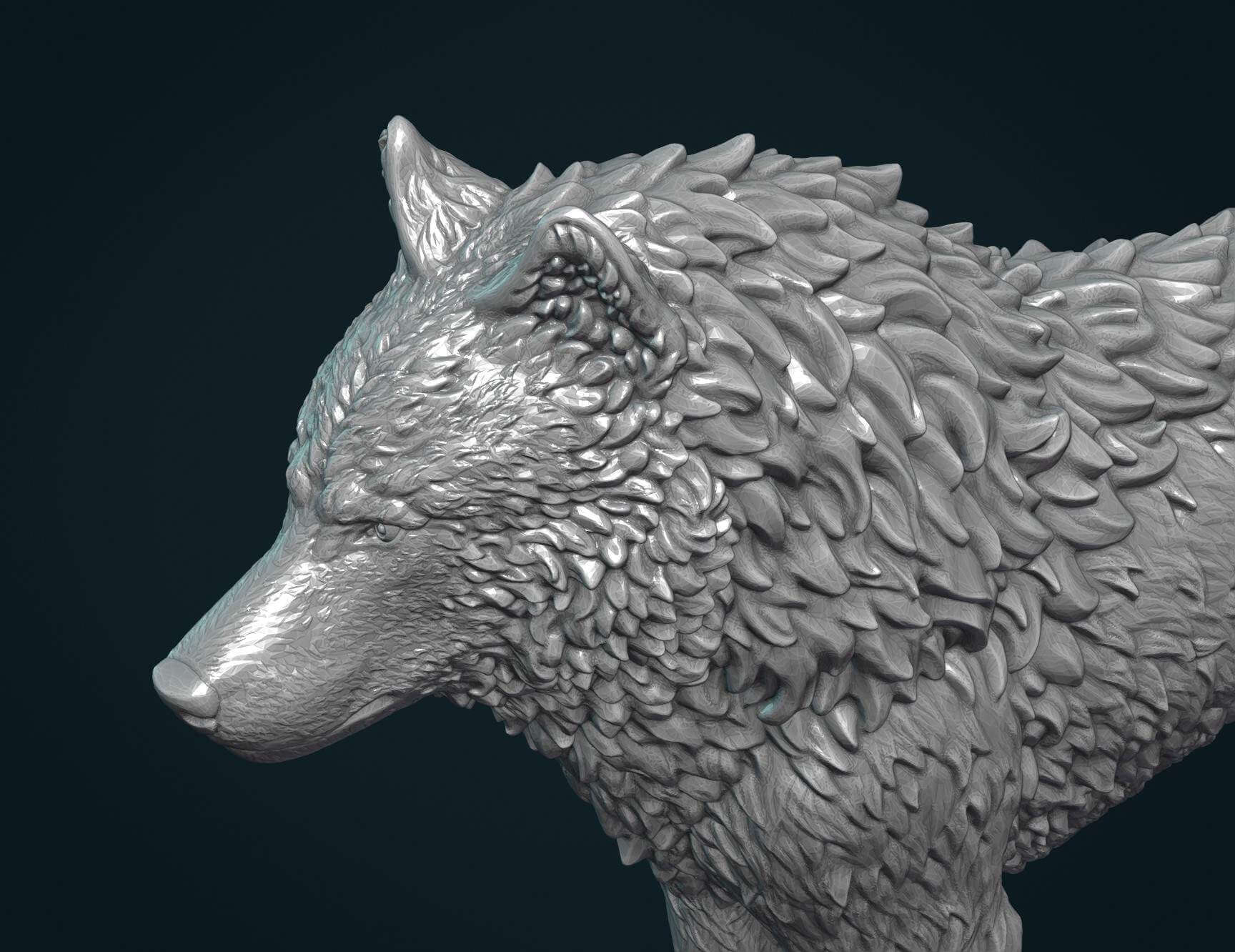 Wolf IV - 3D Model by Skazok