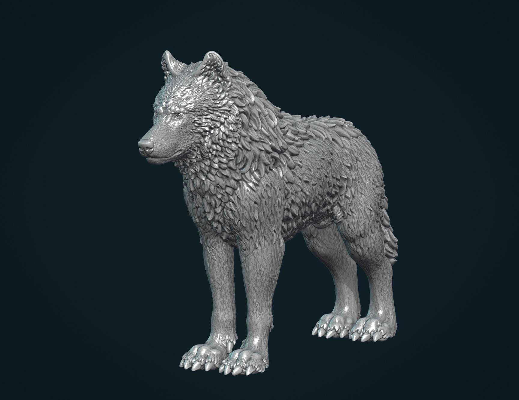 Wolf IV - 3D Model by Skazok