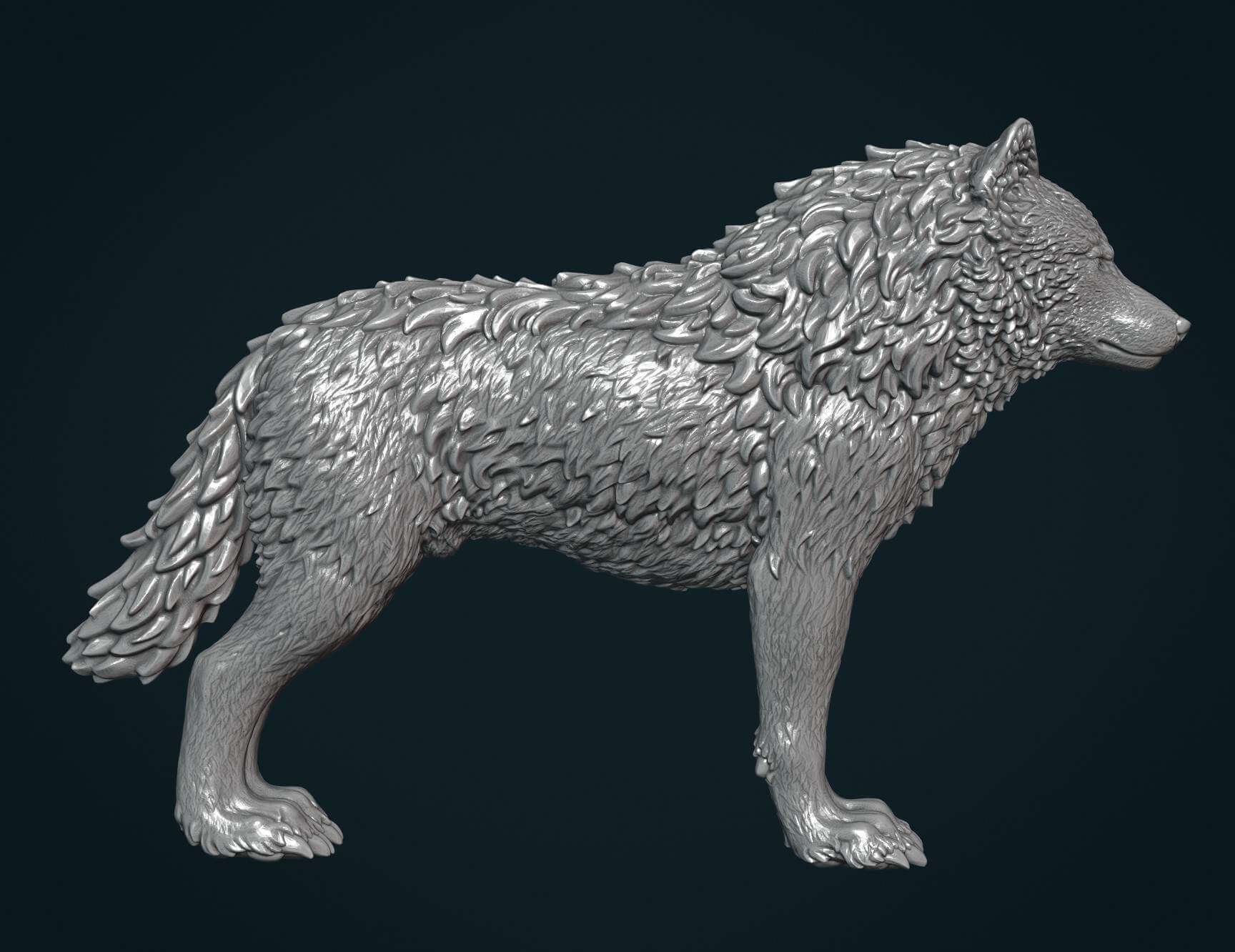 Wolf IV - 3D Model by Skazok